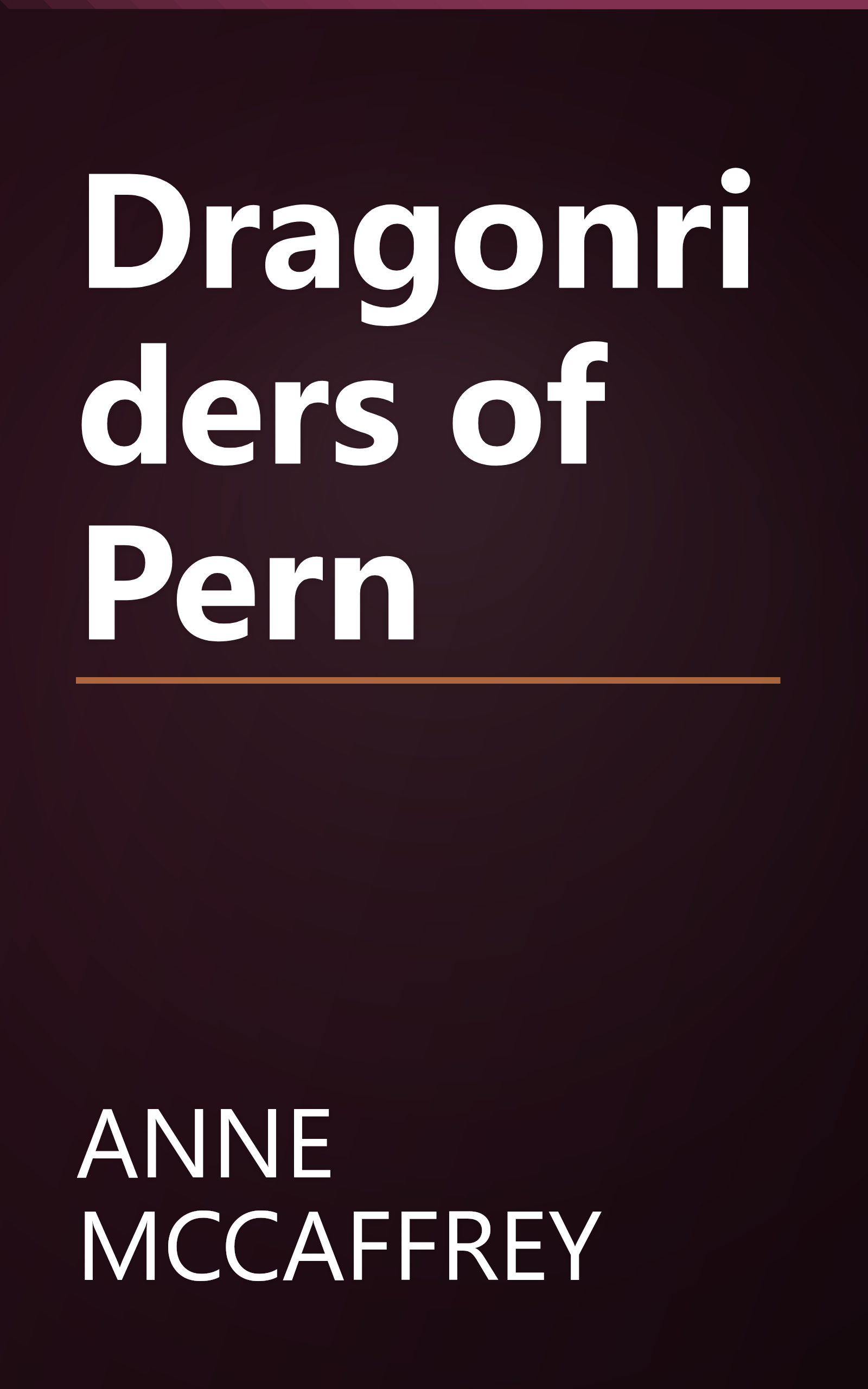 Dragonriders of Pern book cover