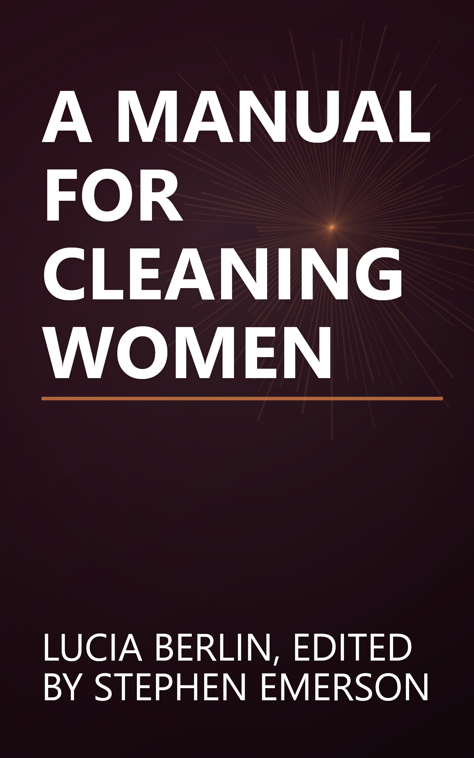 A MANUAL FOR CLEANING WOMEN book cover
