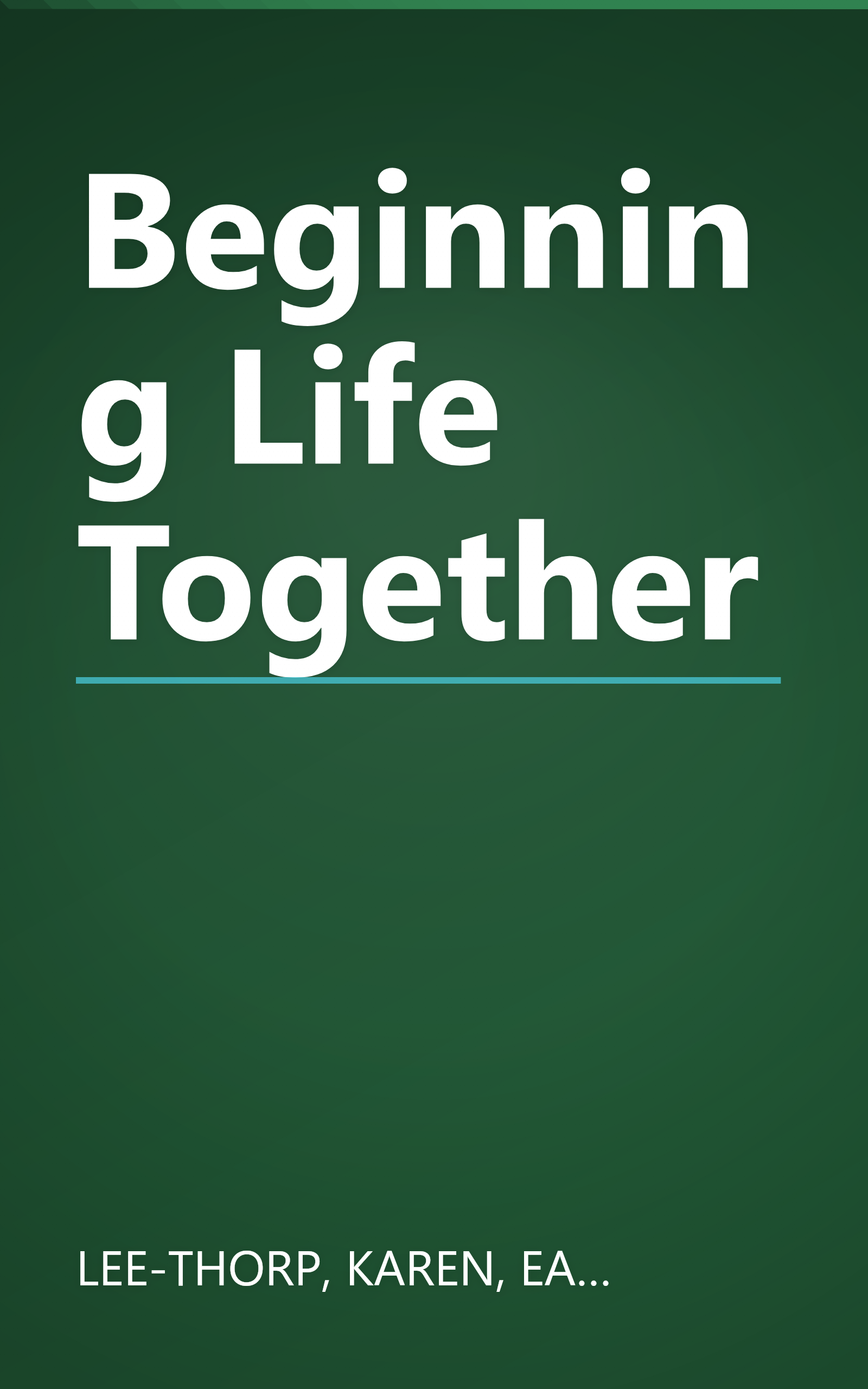 Beginning Life Together book cover