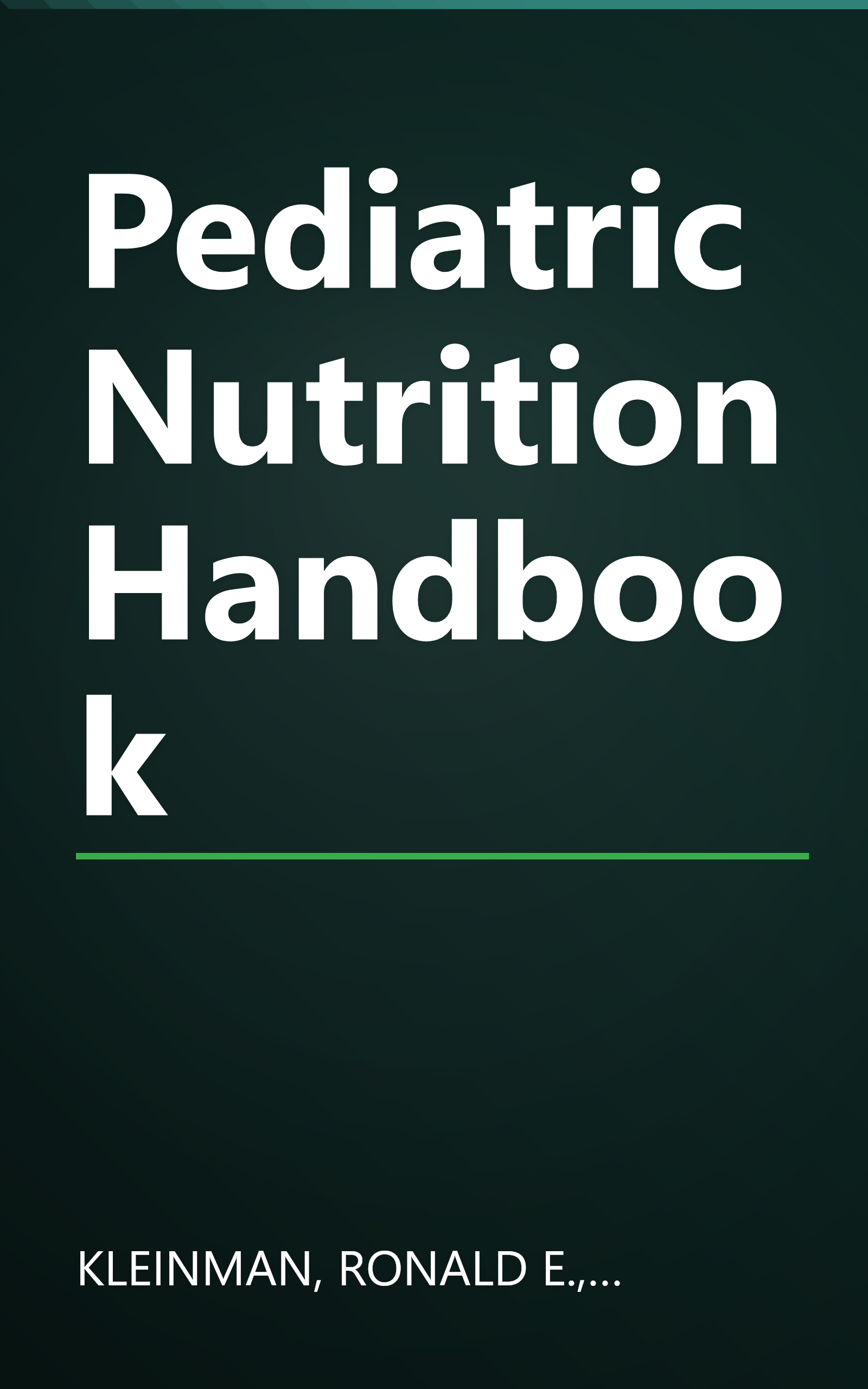 Pediatric Nutrition Handbook book cover