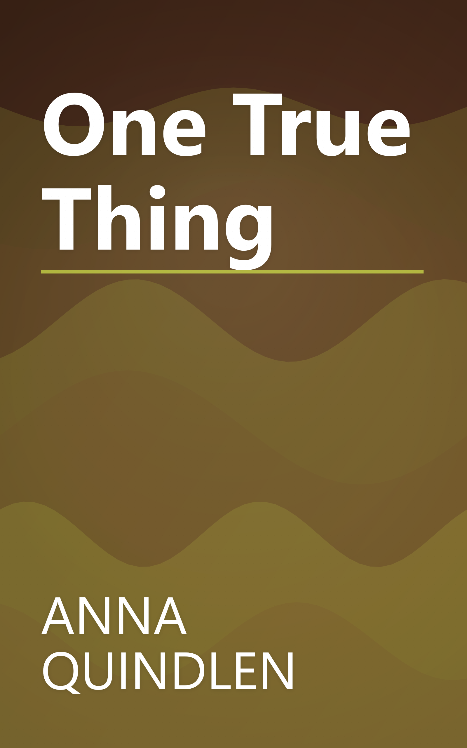 One True Thing book cover
