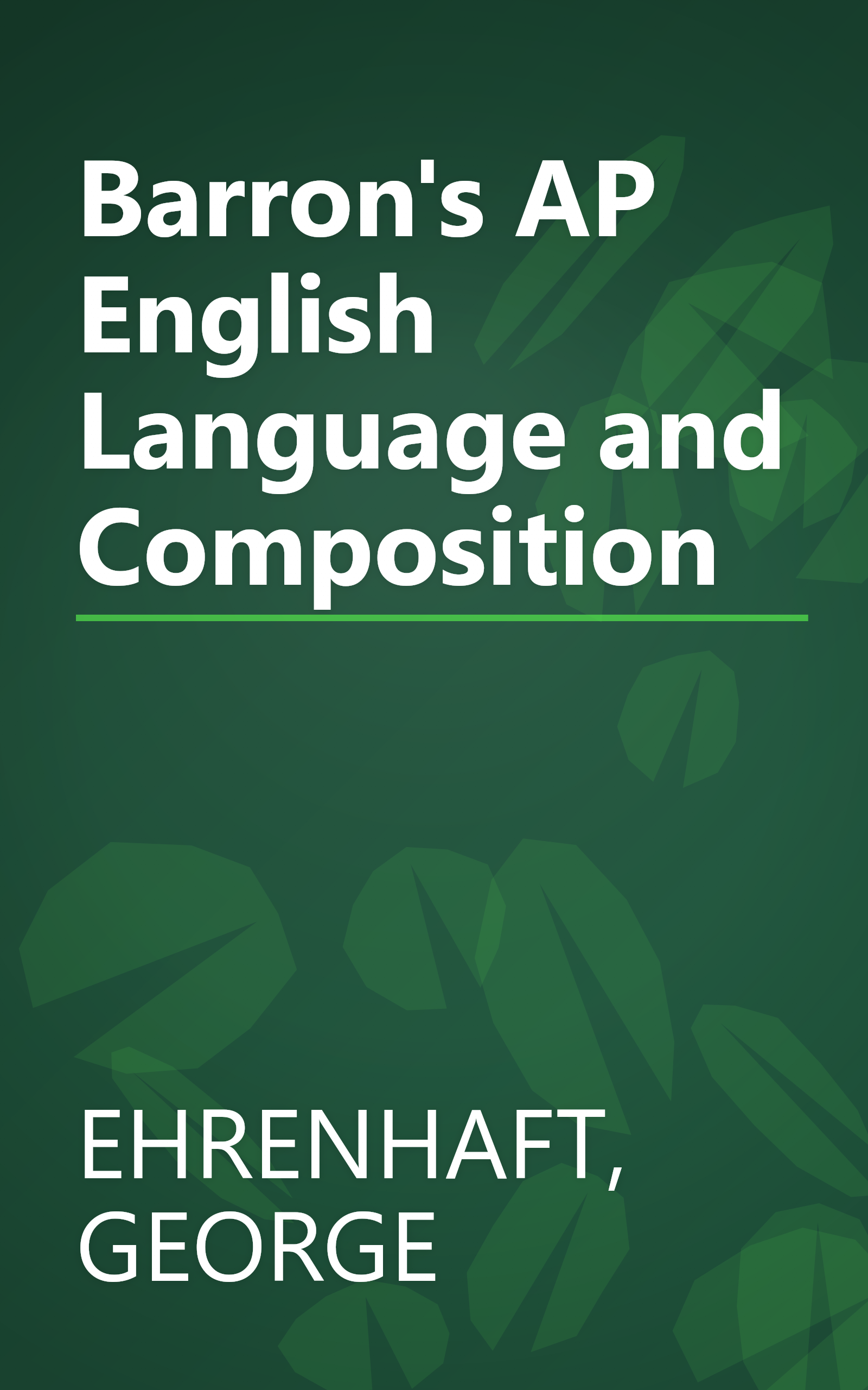 Barron's AP English Language and Composition book cover