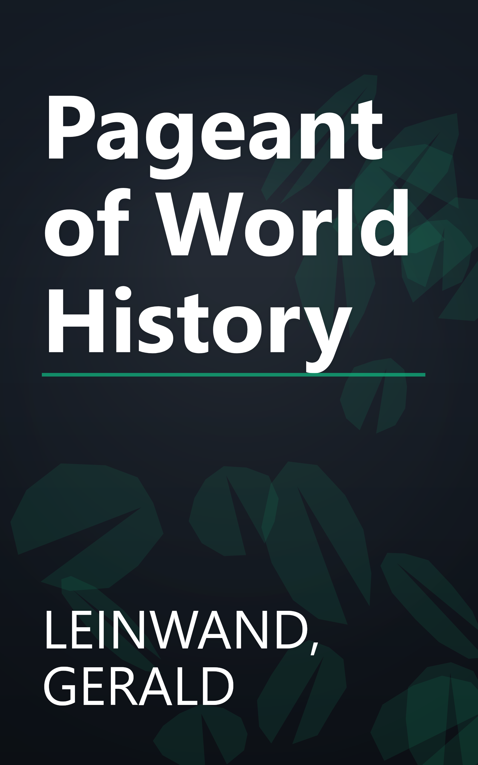 Pageant of World History book cover