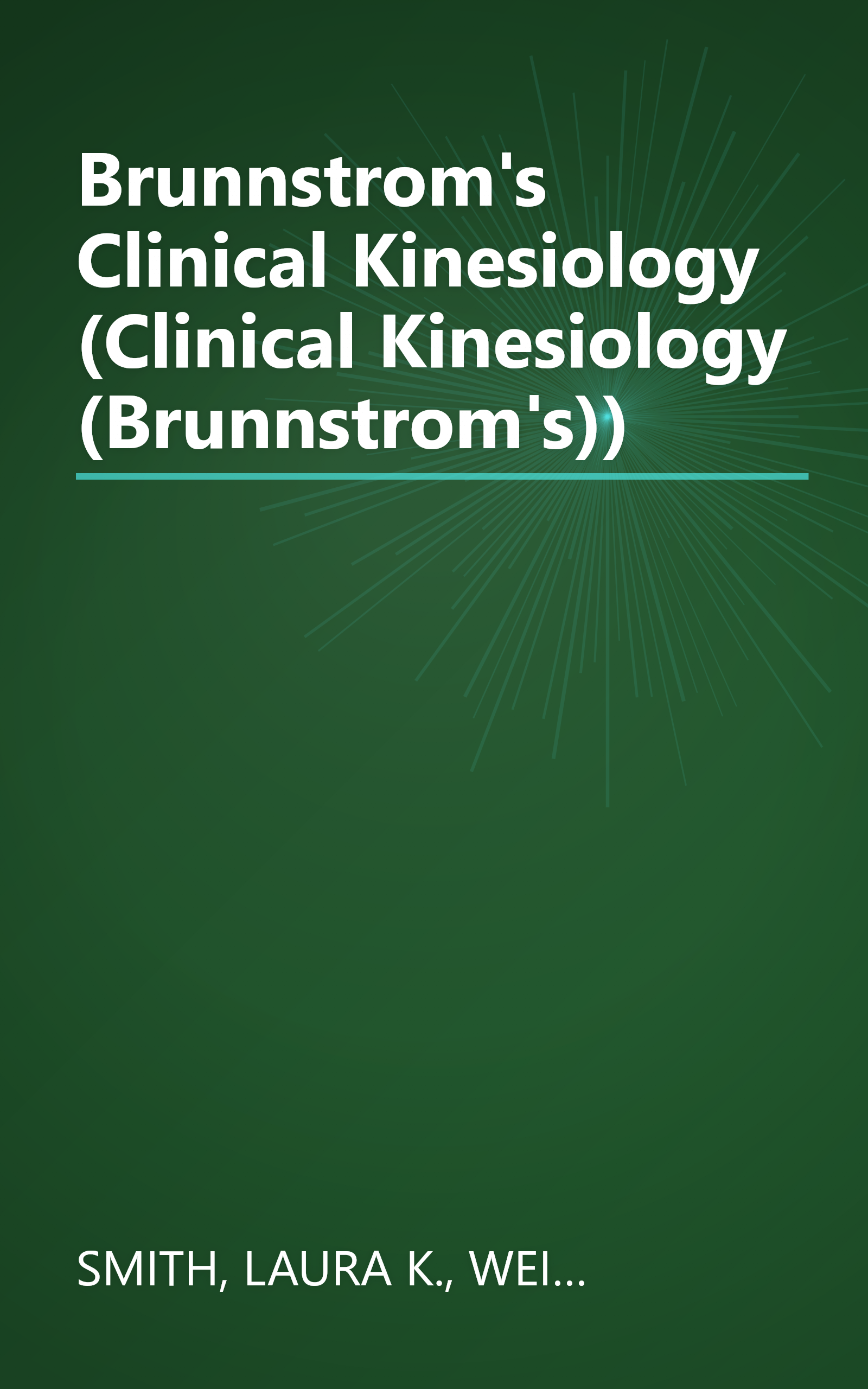 Brunnstrom's Clinical Kinesiology (Clinical Kinesiology (Brunnstrom's)) book cover