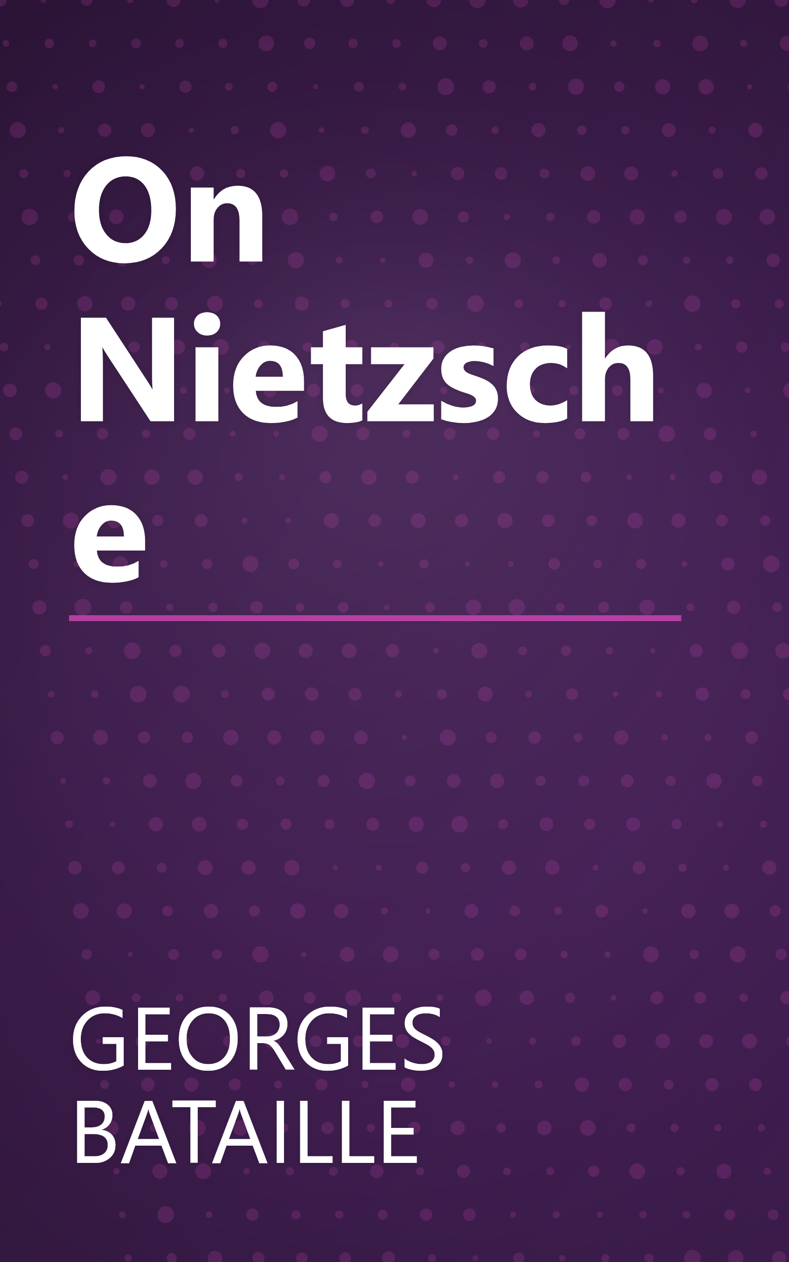 On Nietzsche book cover