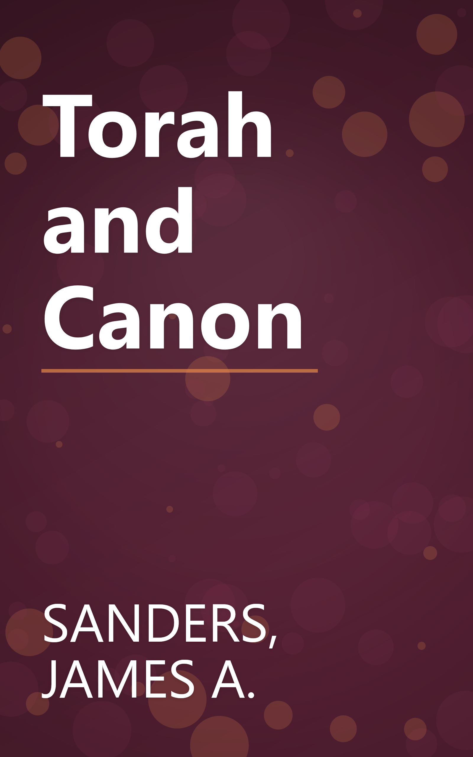 Torah and Canon book cover