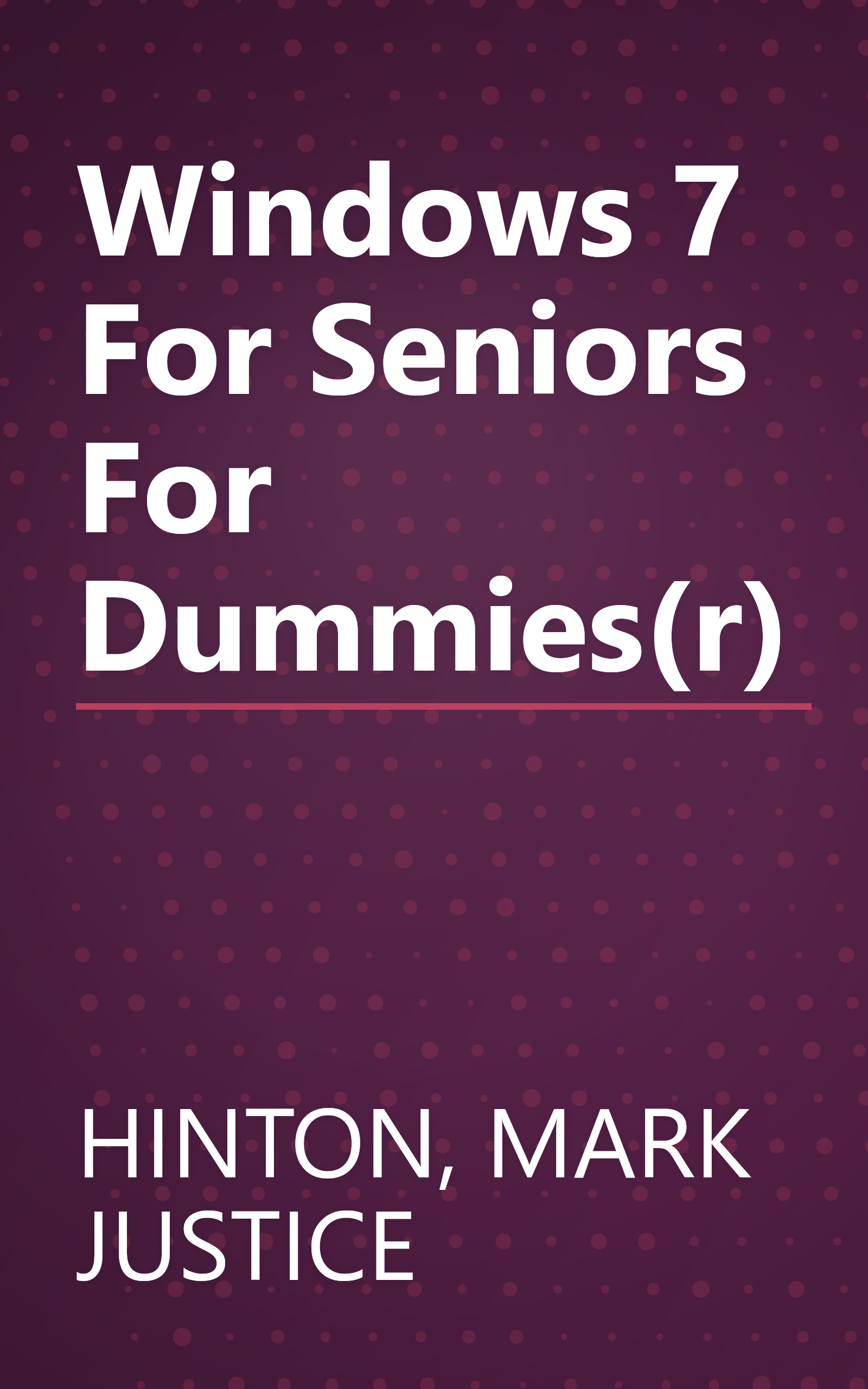 Windows 7 For Seniors For Dummies(r) book cover