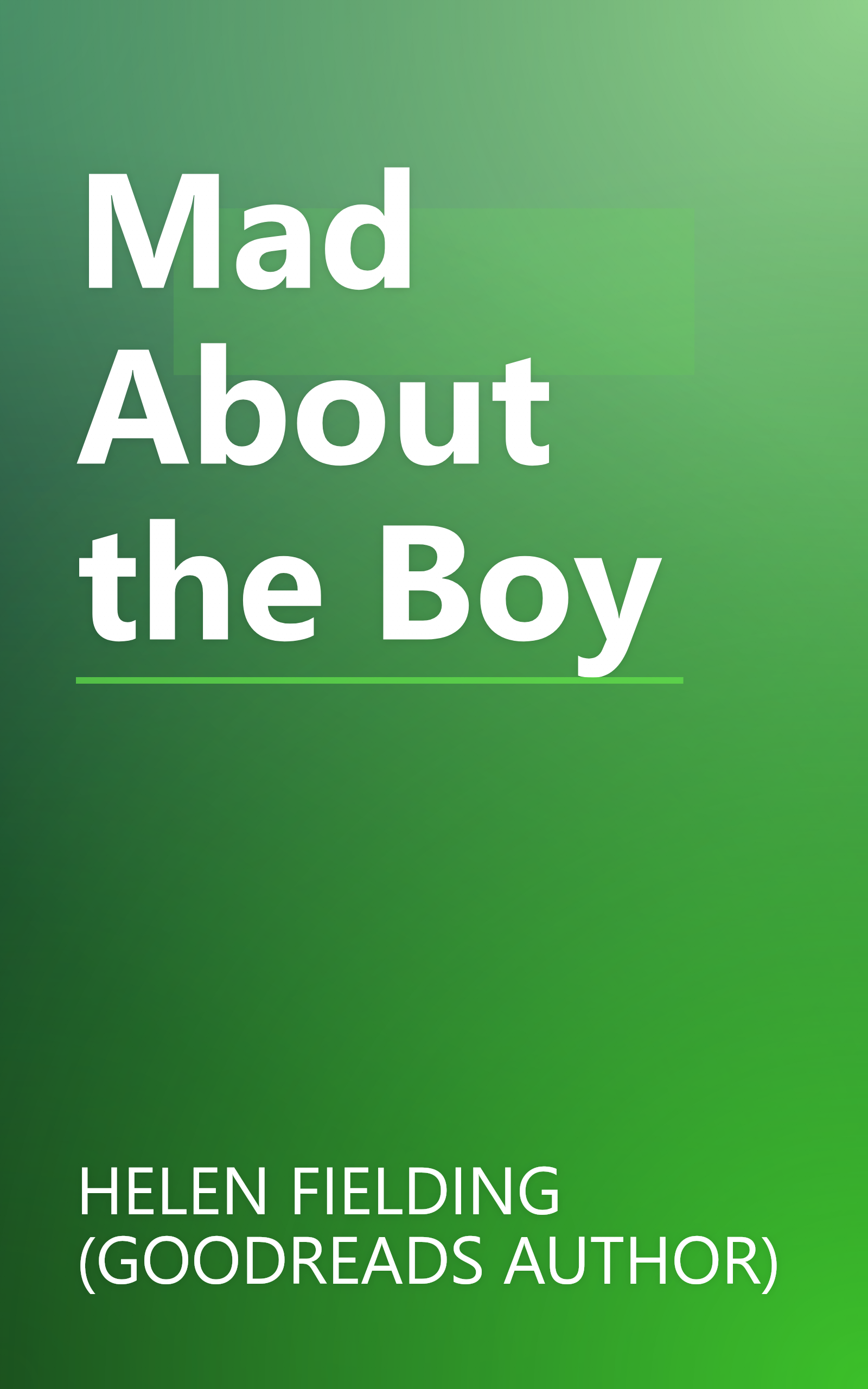 Mad About the Boy book cover