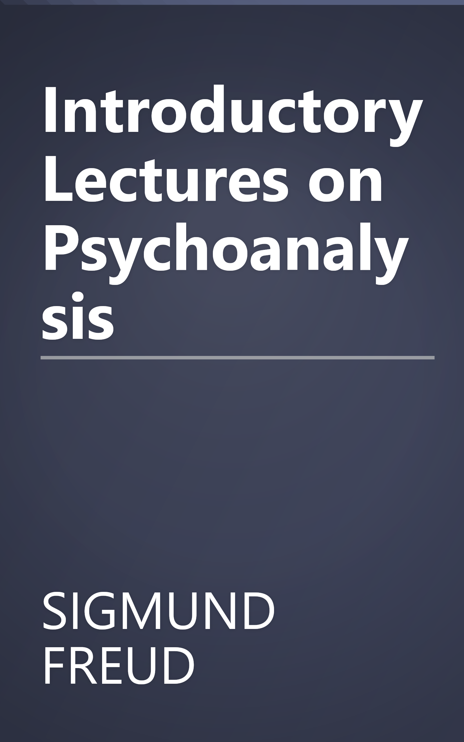 Introductory Lectures on Psychoanalysis book cover