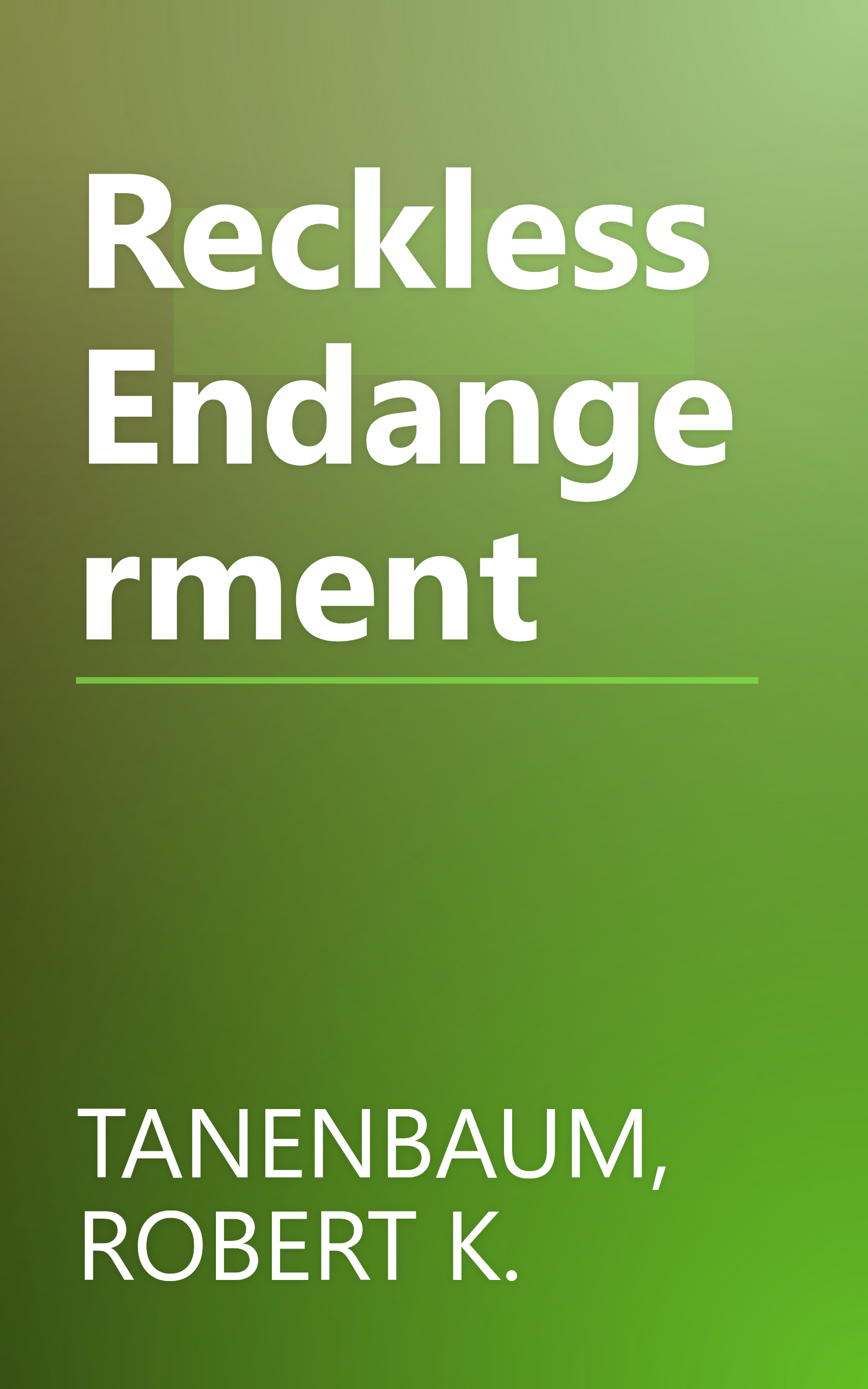 Reckless Endangerment book cover