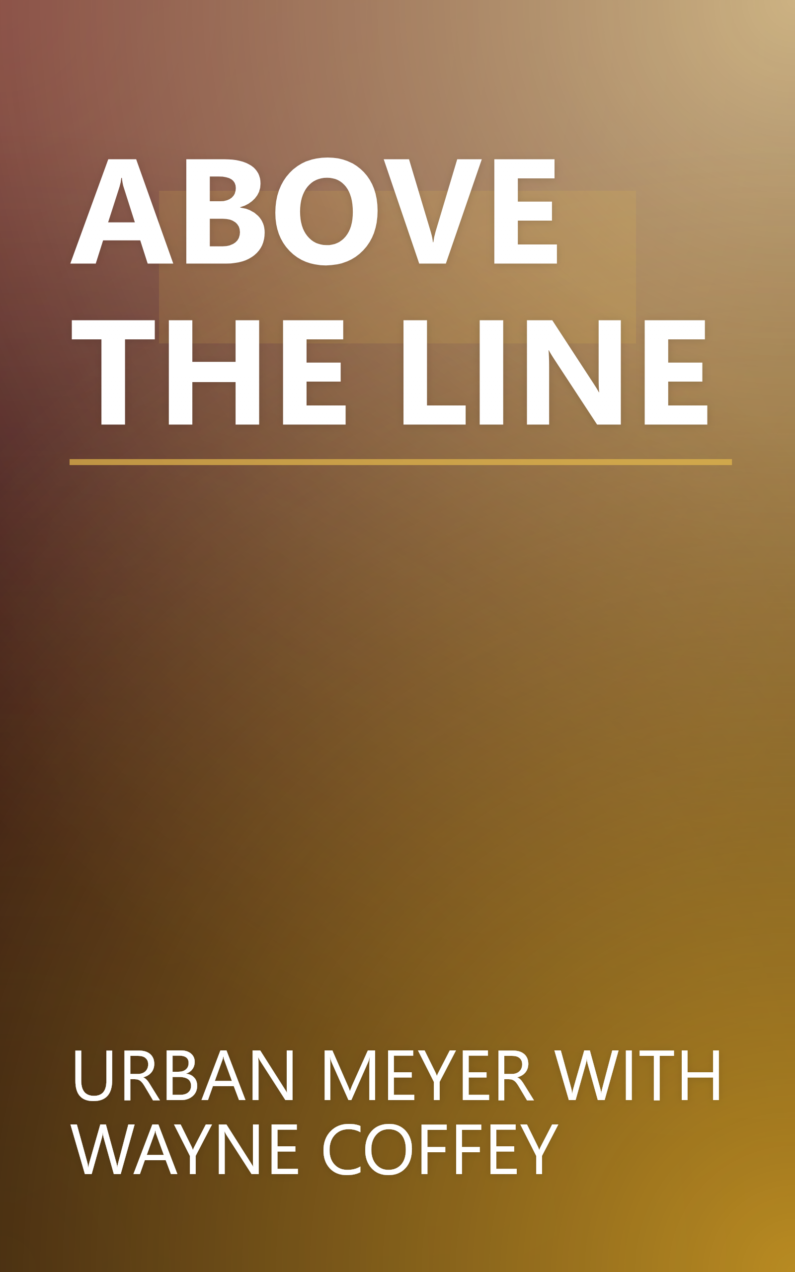 ABOVE THE LINE book cover