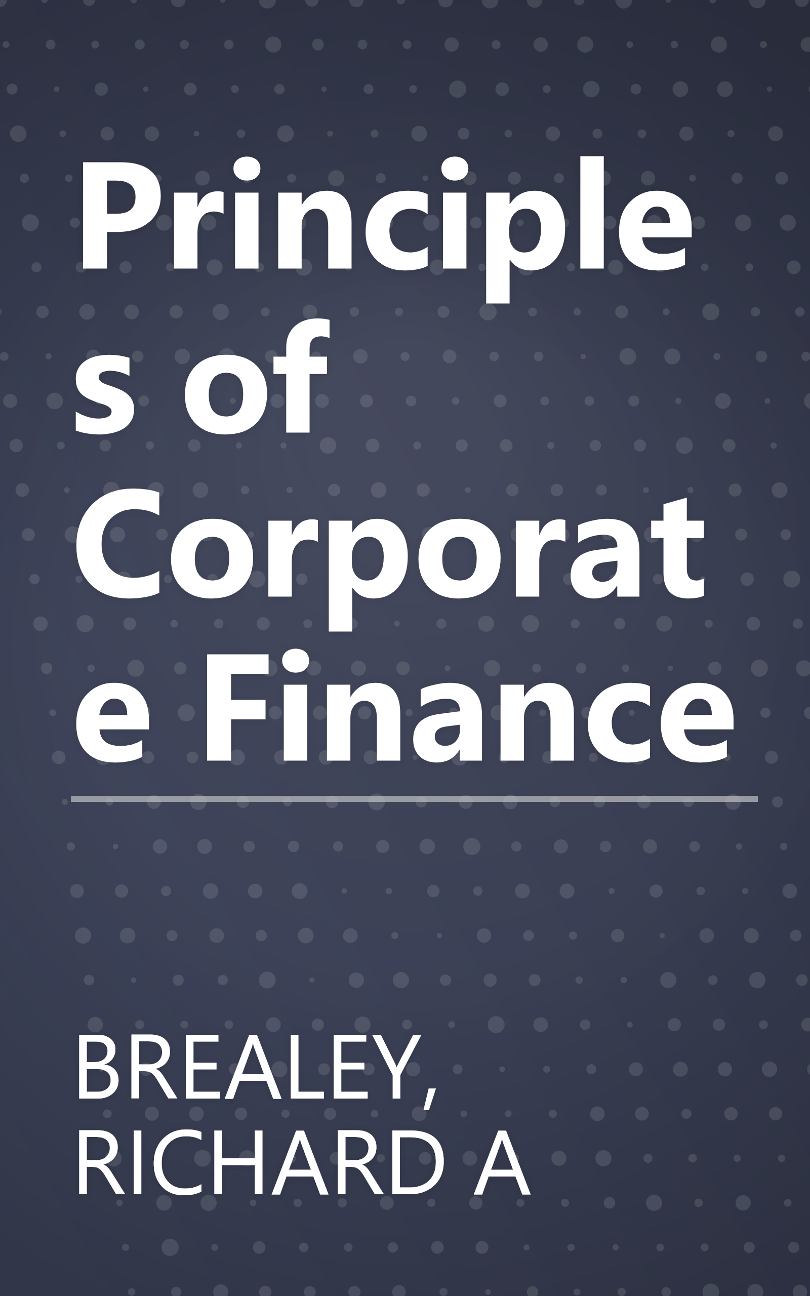 Principles of Corporate Finance book cover