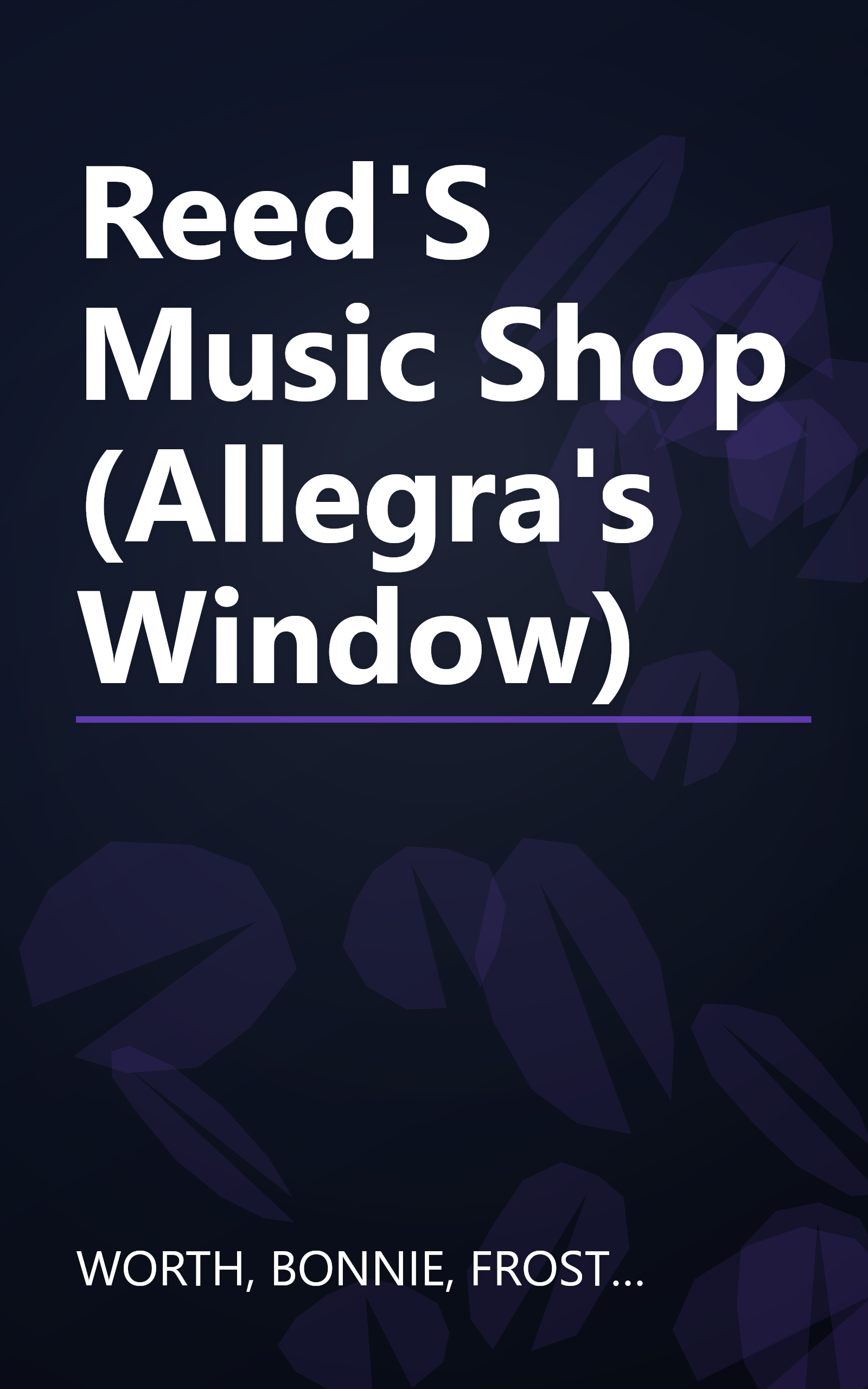 Reed'S Music Shop (Allegra's Window) book cover