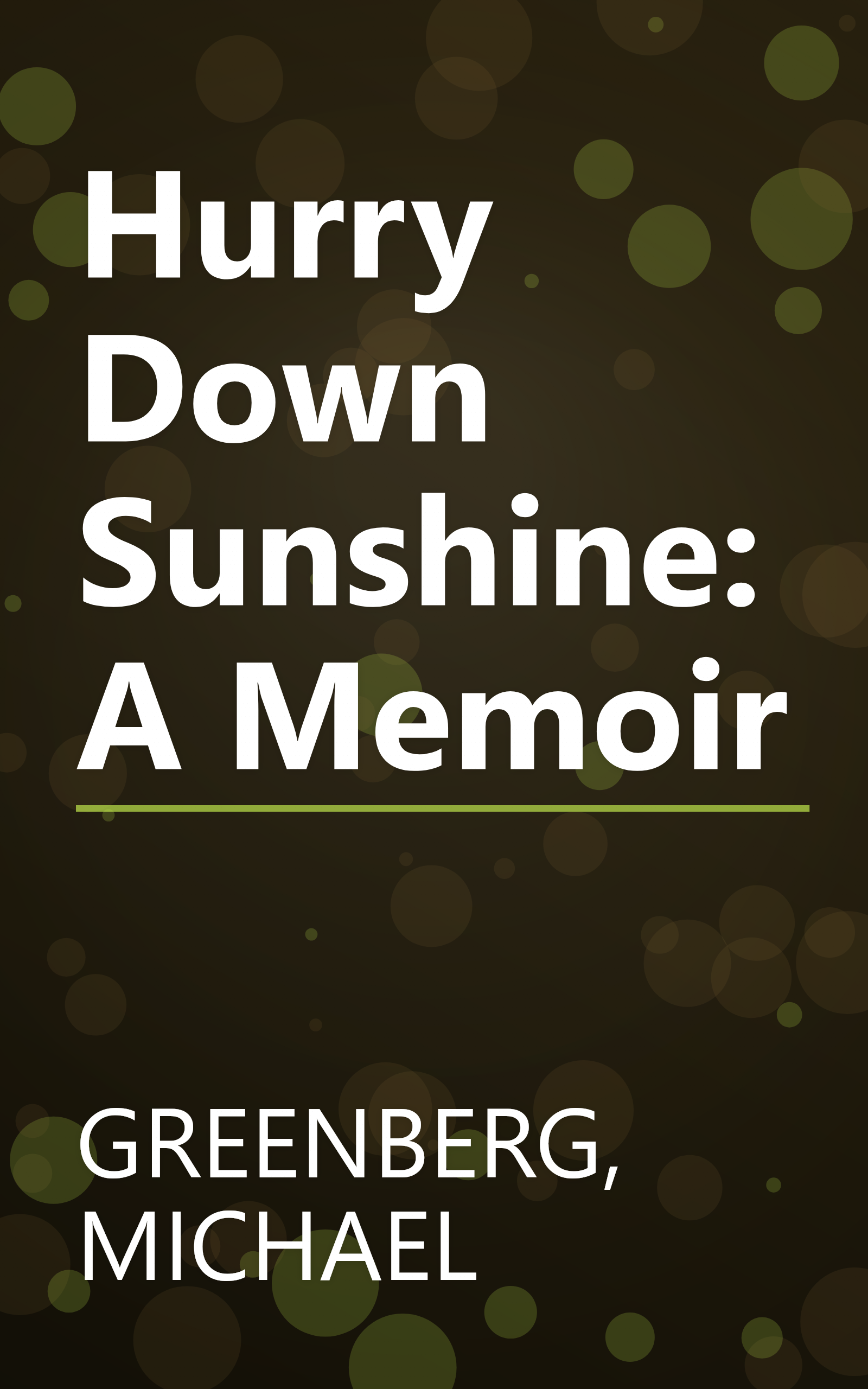 Hurry Down Sunshine: A Memoir book cover