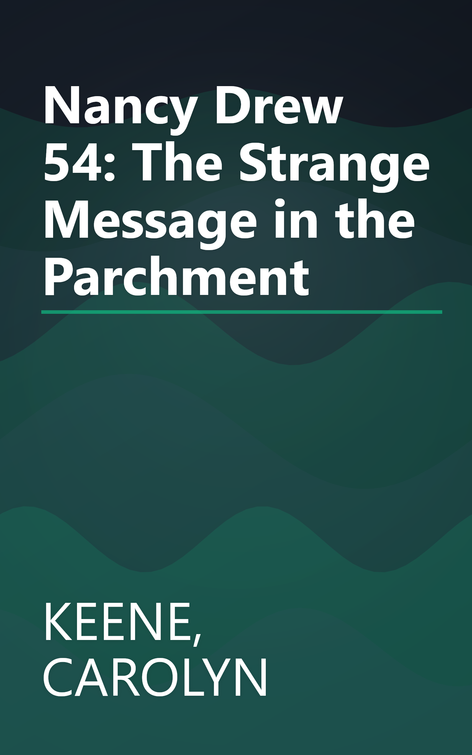 Nancy Drew 54: The Strange Message in the Parchment book cover