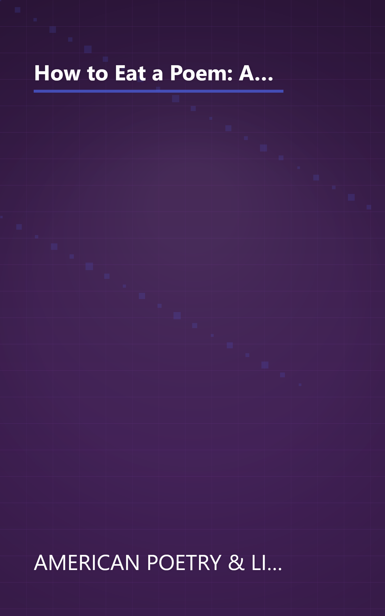 How to Eat a Poem: A Smorgasbord of Tasty and Delicious Poems for Young Readers (Dover Children's Classics) book cover