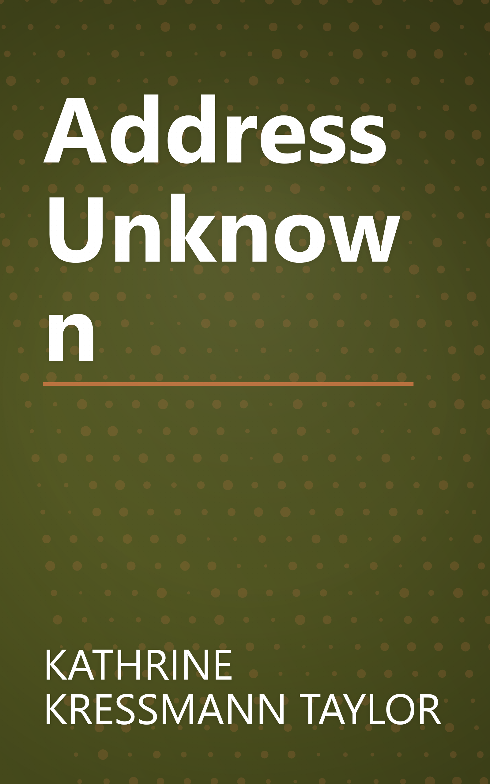 Address Unknown book cover