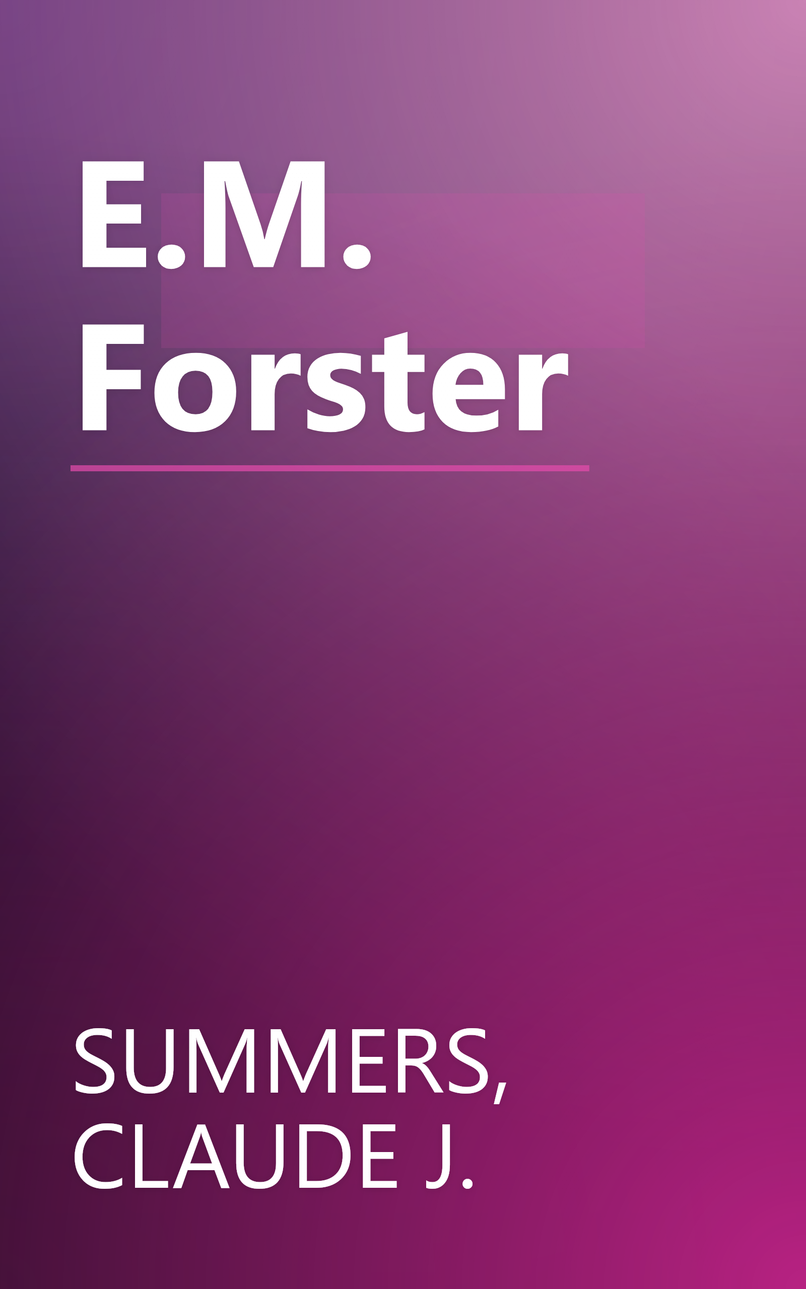 E.M. Forster book cover