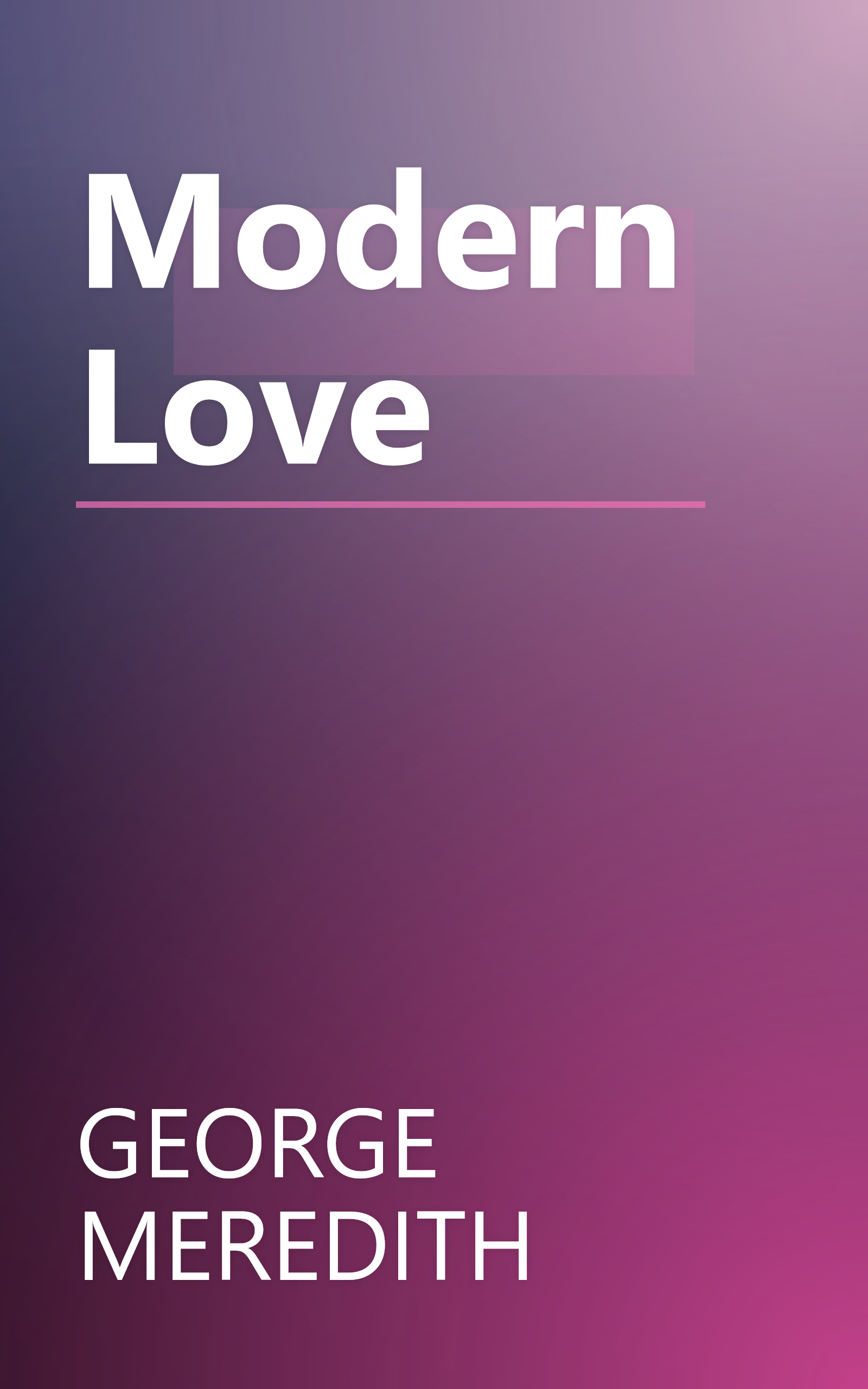 Modern Love book cover