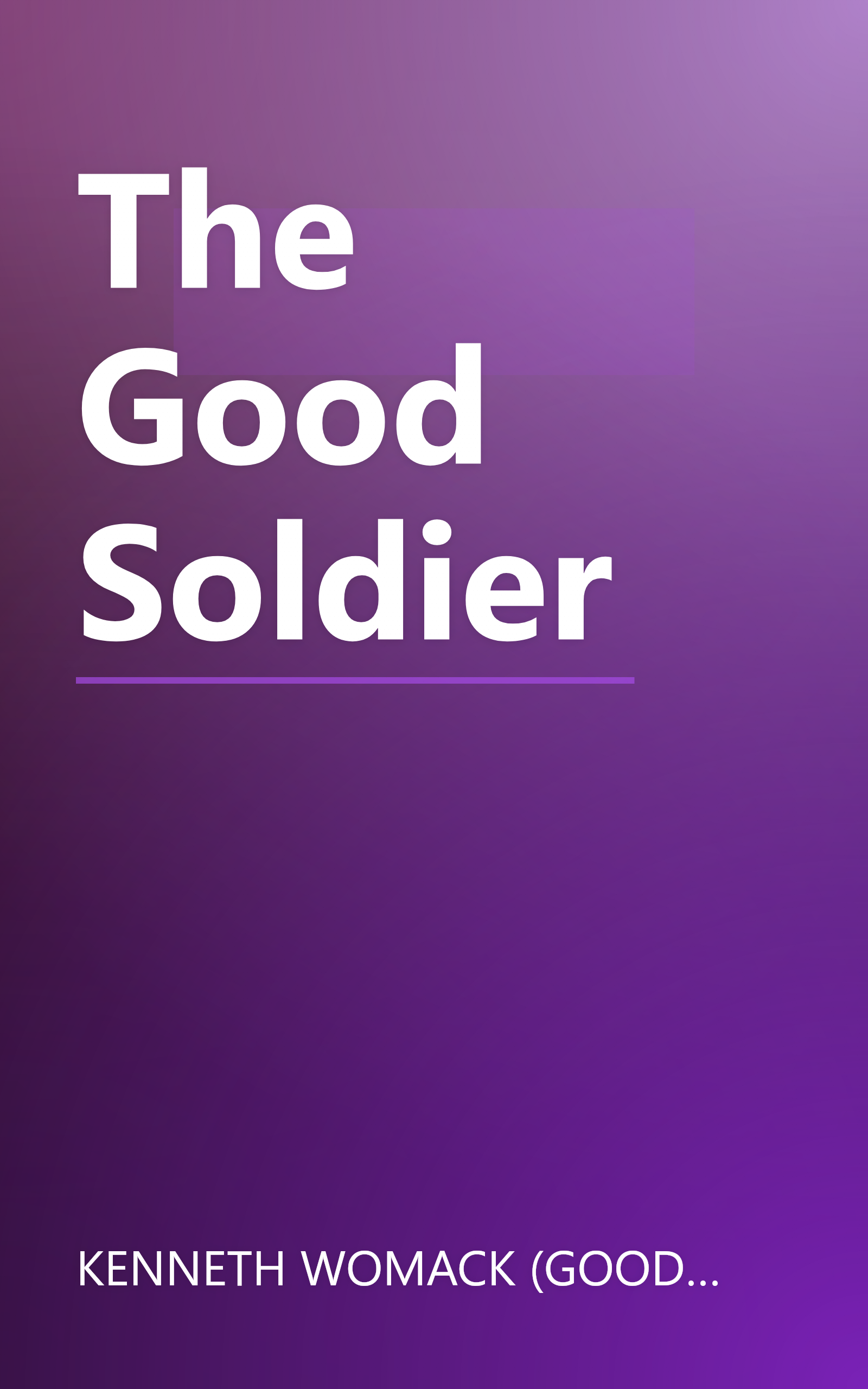 The Good Soldier book cover