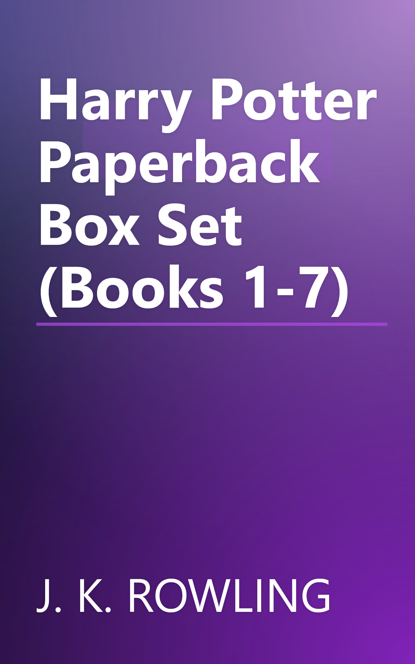 Harry Potter Paperback Box Set (Books 1-7) book cover