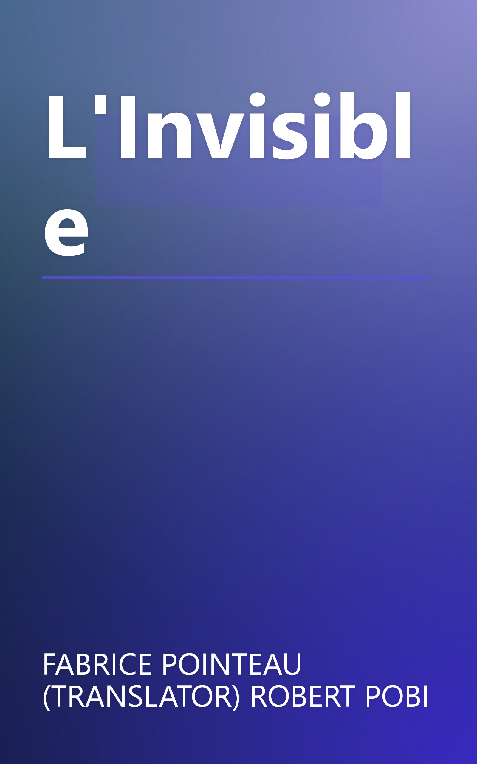 L'Invisible book cover