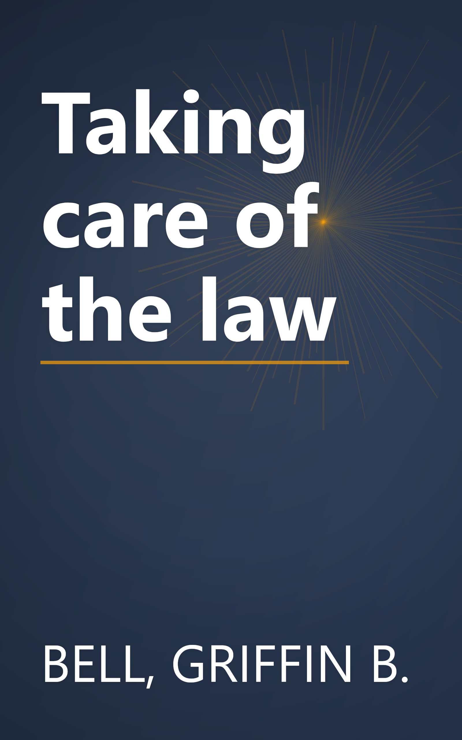 Taking care of the law book cover