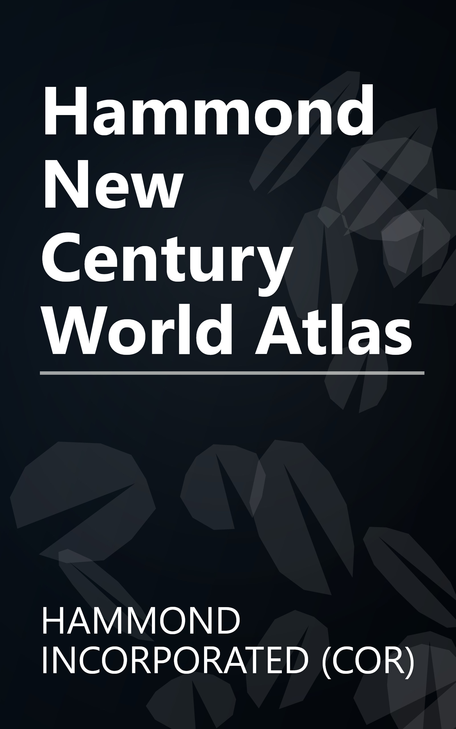 Hammond New Century World Atlas book cover