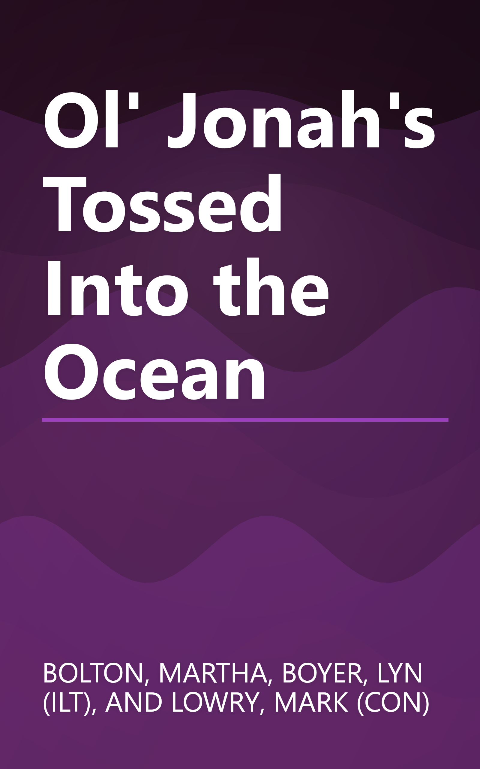 Ol' Jonah's Tossed Into the Ocean book cover
