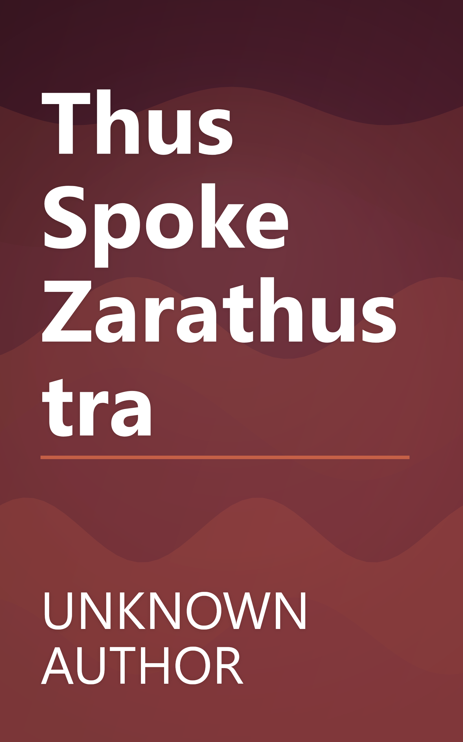 Thus Spoke Zarathustra book cover