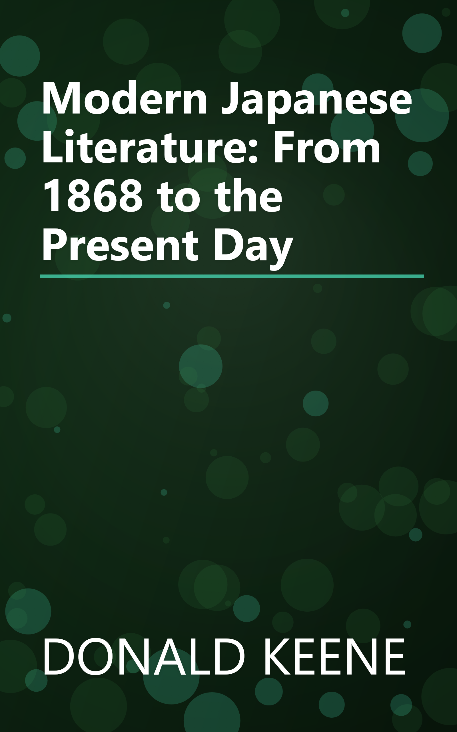 Modern Japanese Literature: From 1868 to the Present Day book cover