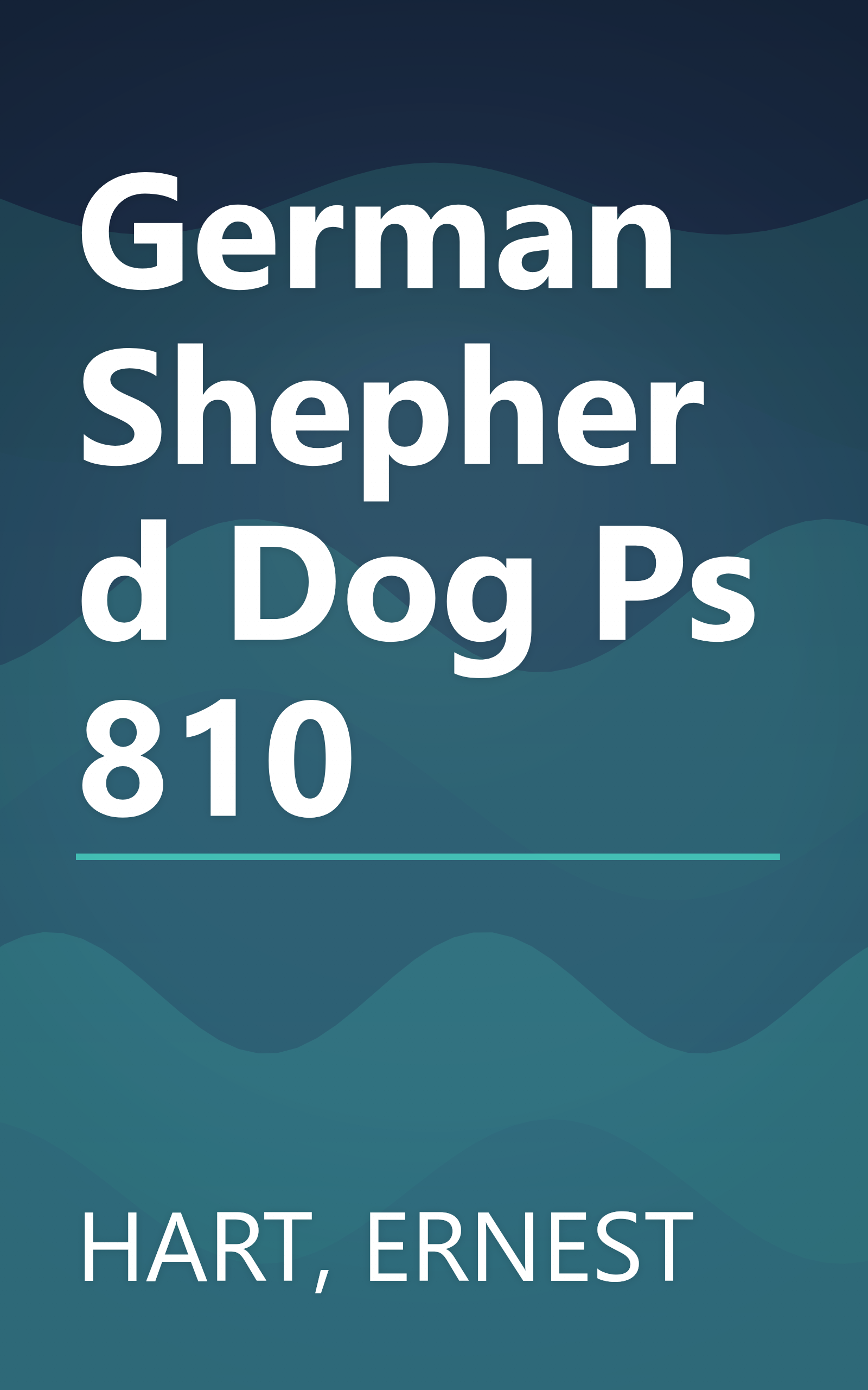 German Shepherd Dog Ps 810 book cover