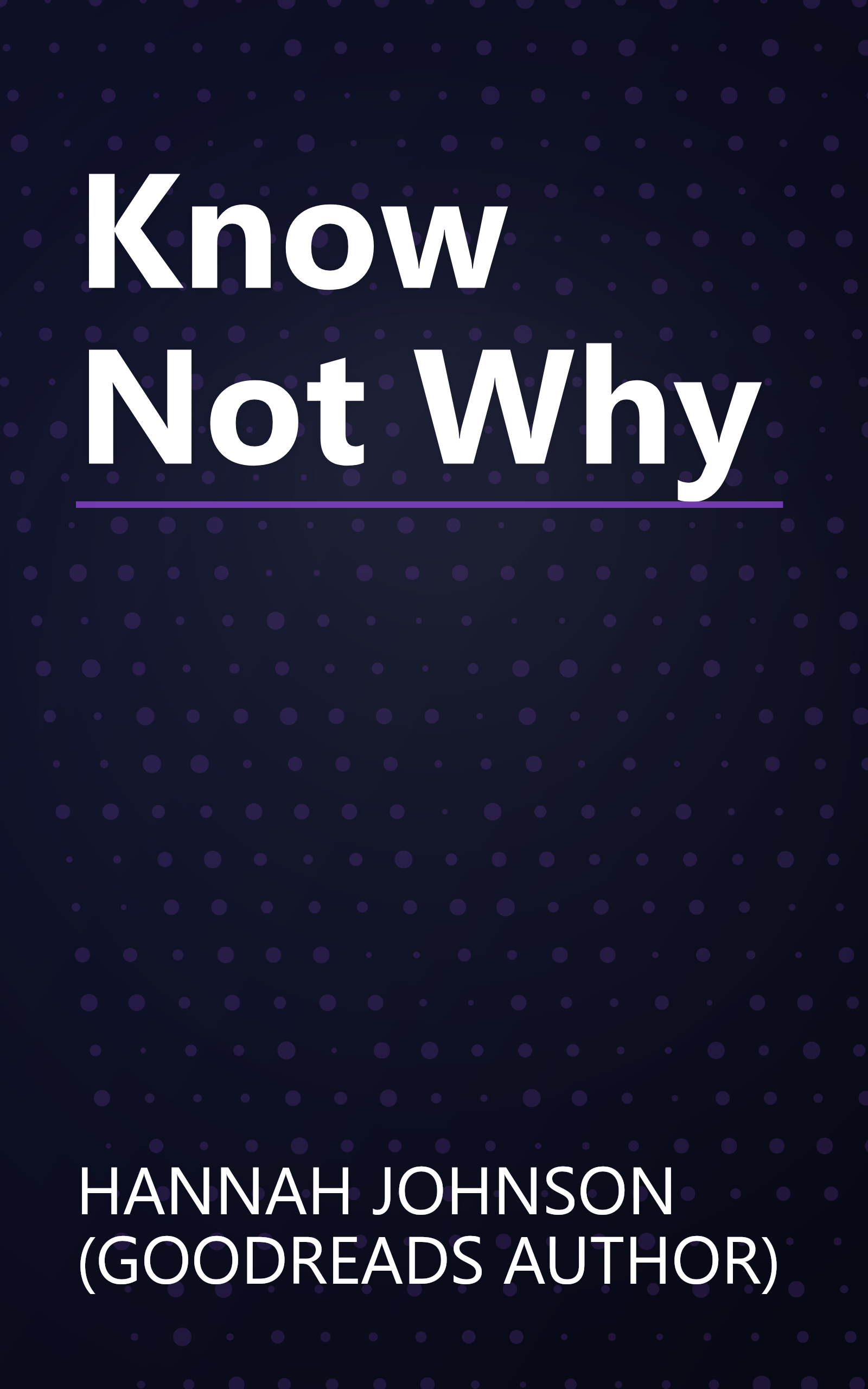 Know Not Why book cover