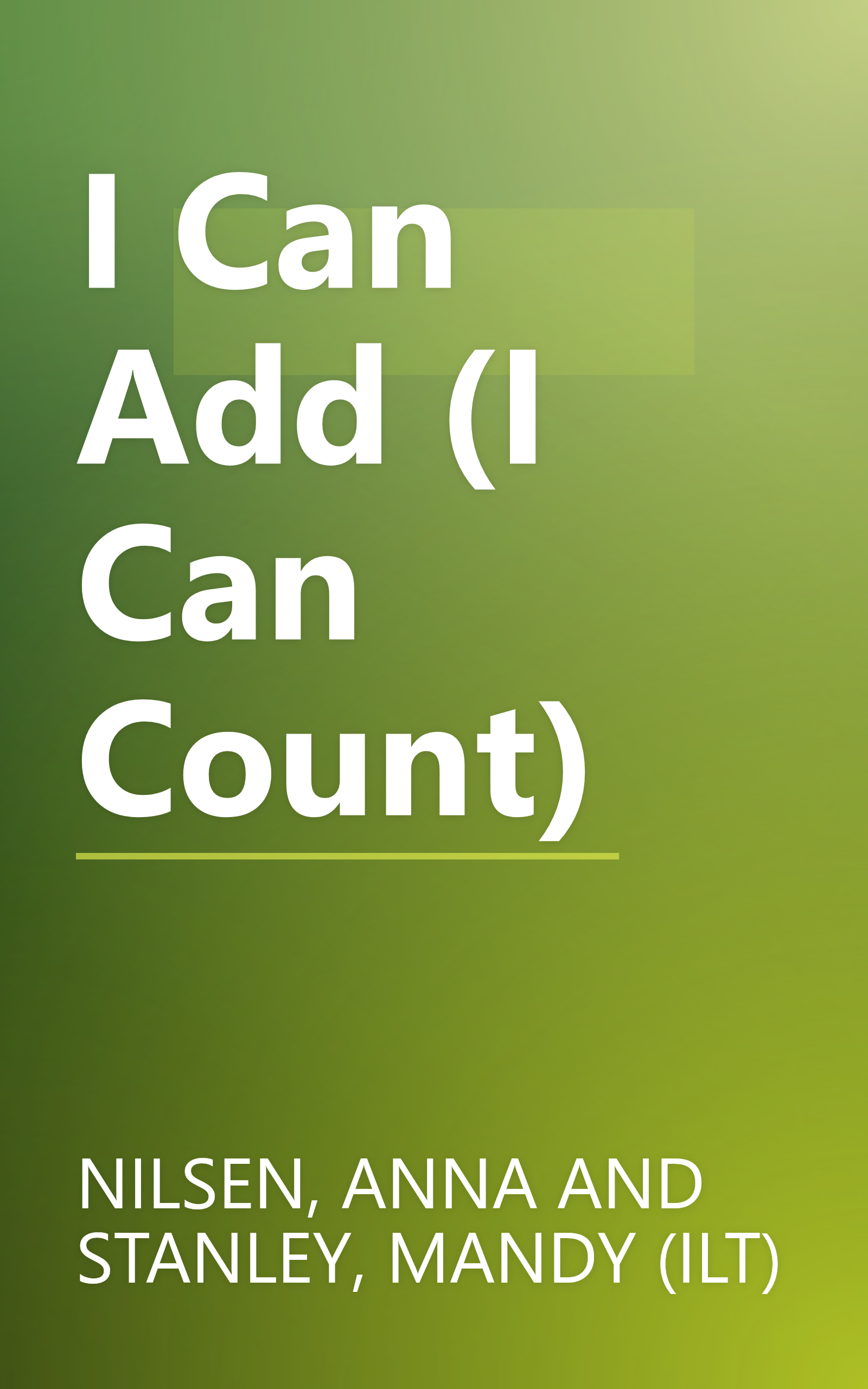 I Can Add (I Can Count) book cover