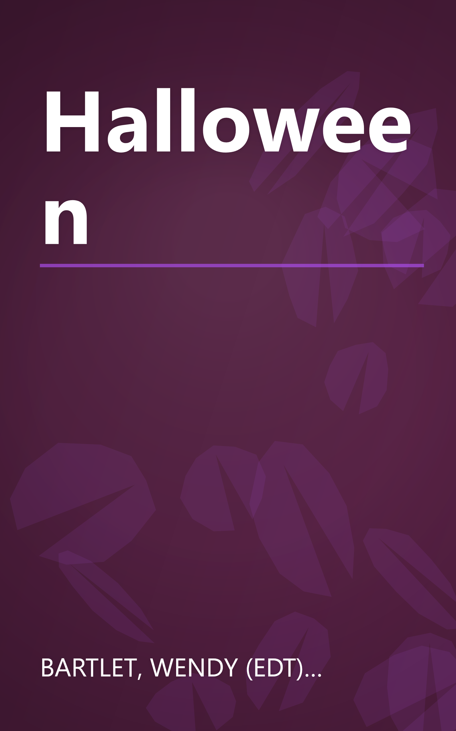 Halloween book cover