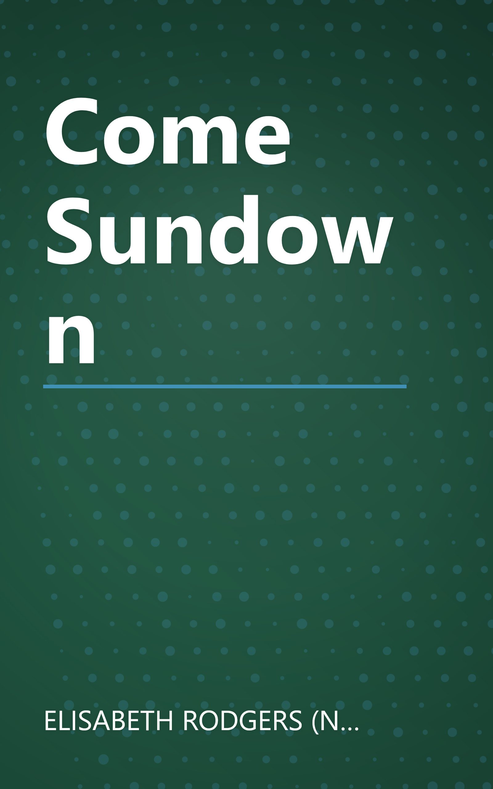 Come Sundown book cover