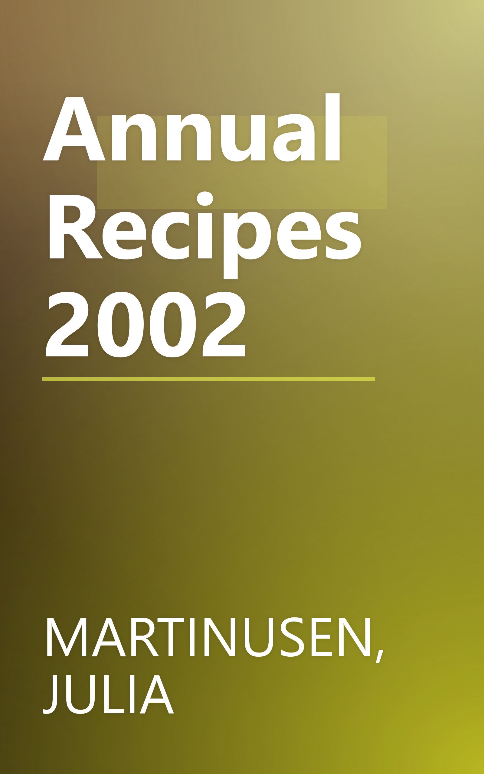Annual Recipes 2002 book cover