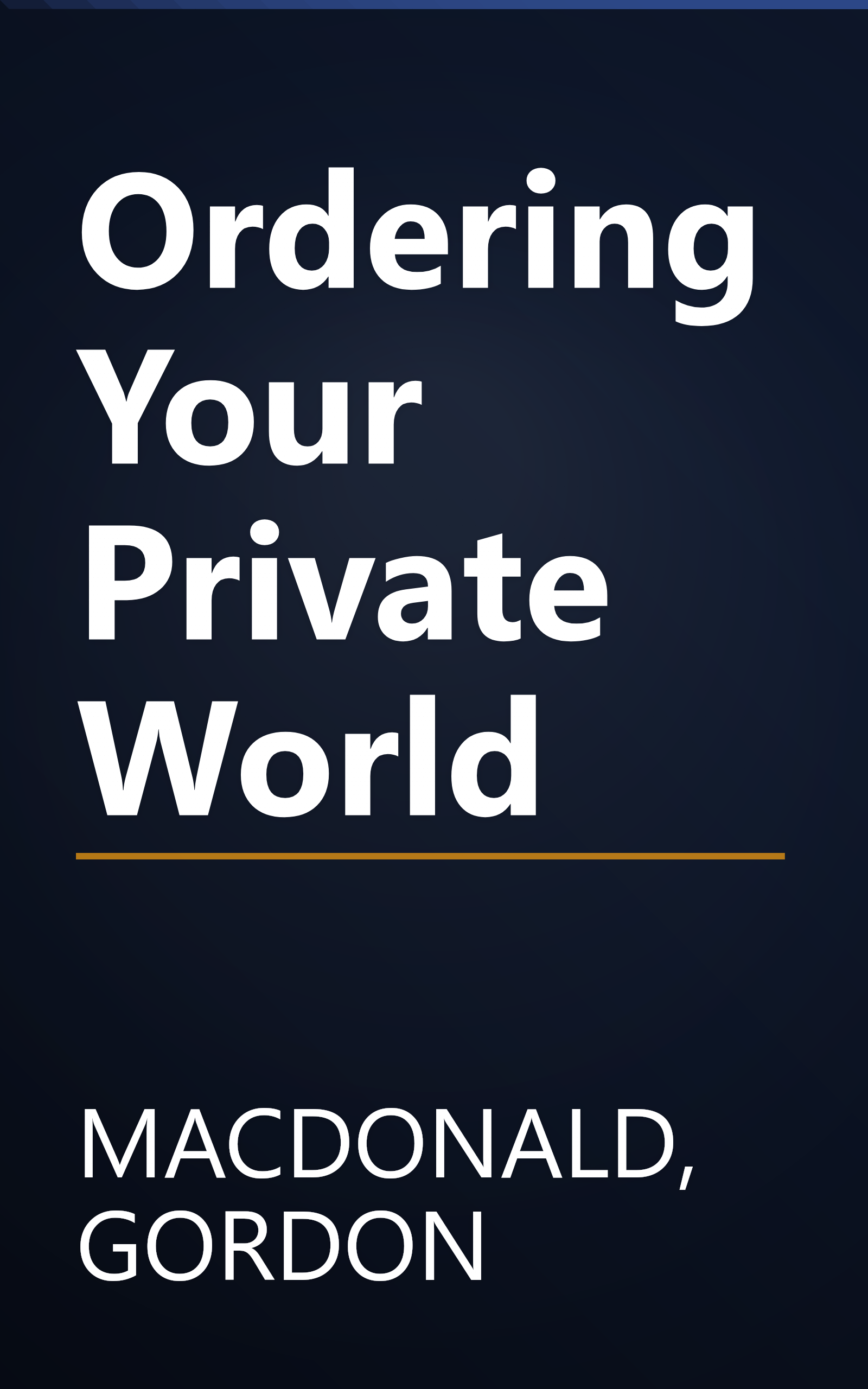 Ordering Your Private World book cover