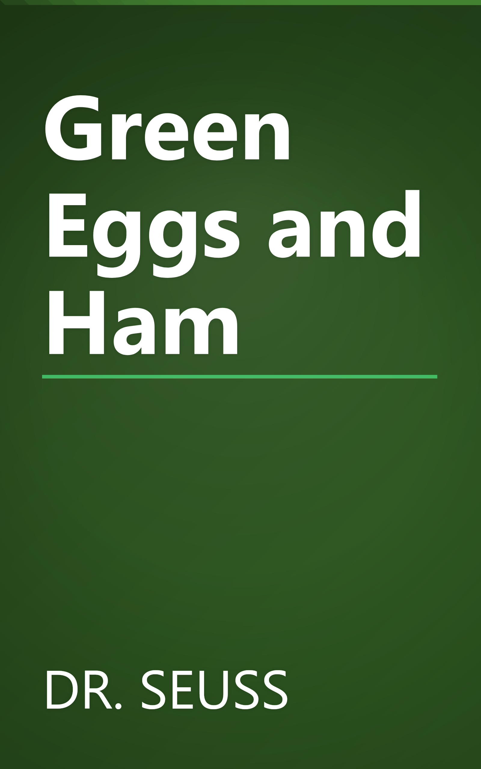 Green Eggs and Ham book cover