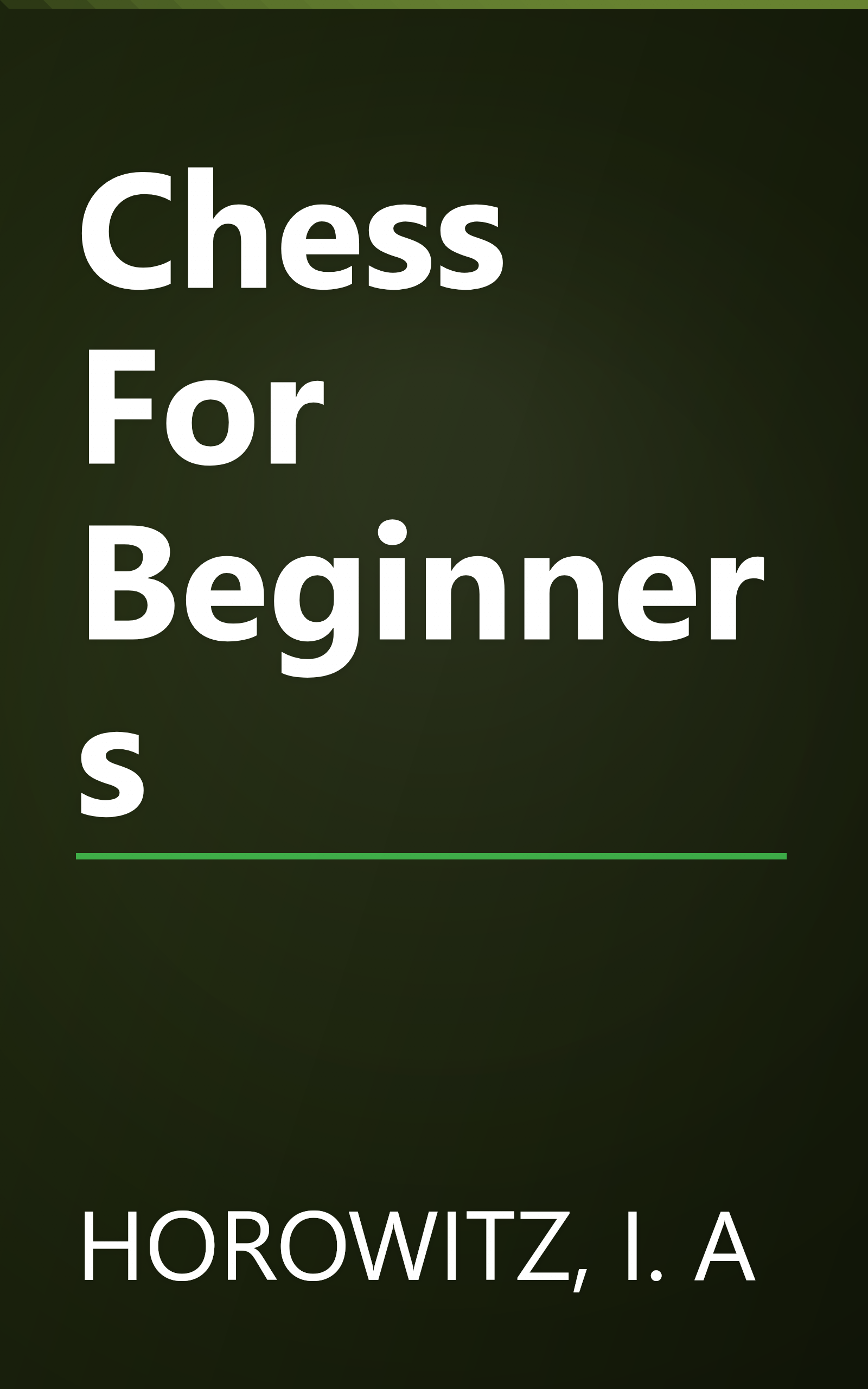 Chess For Beginners book cover