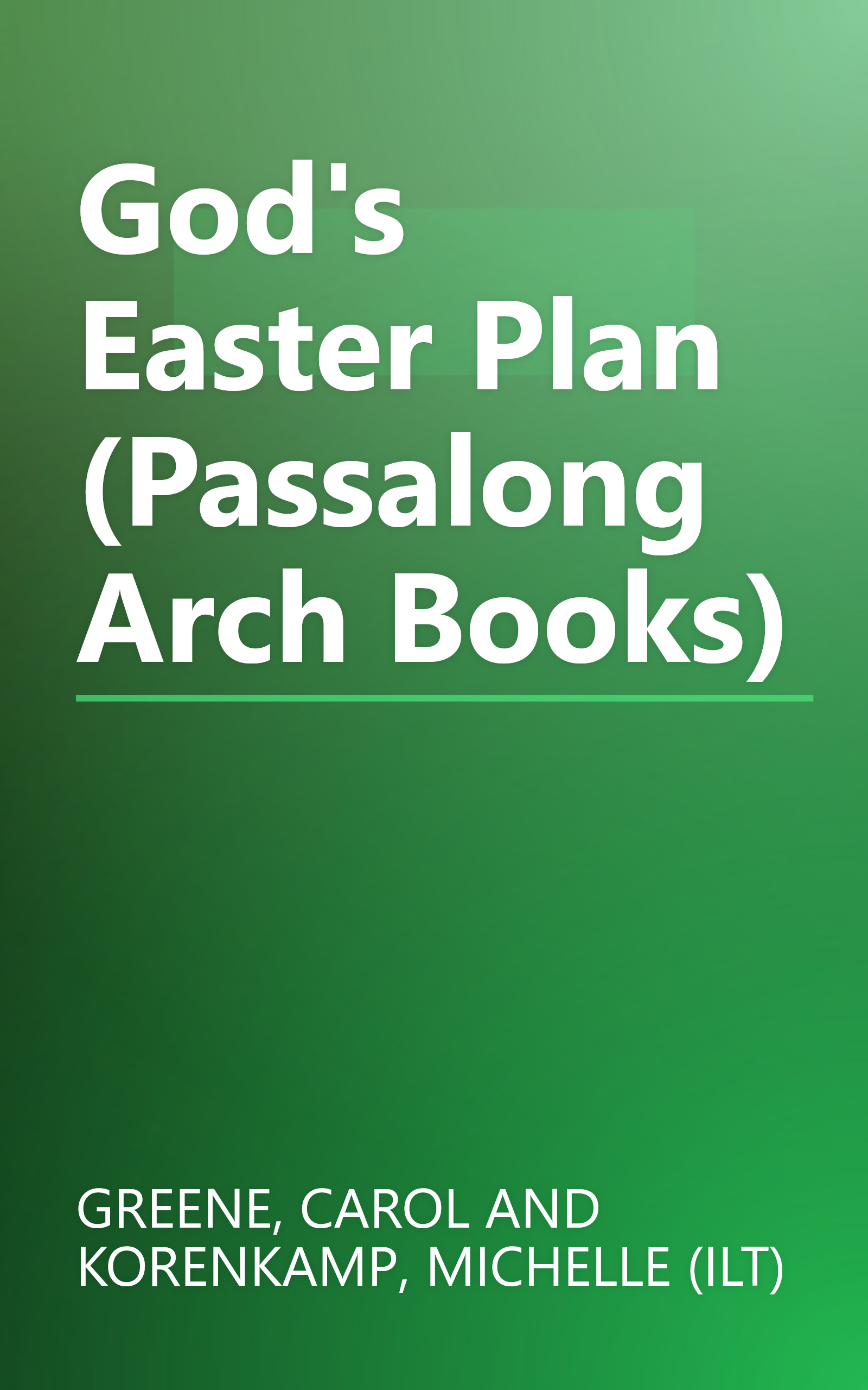 God's Easter Plan (Passalong Arch Books) book cover