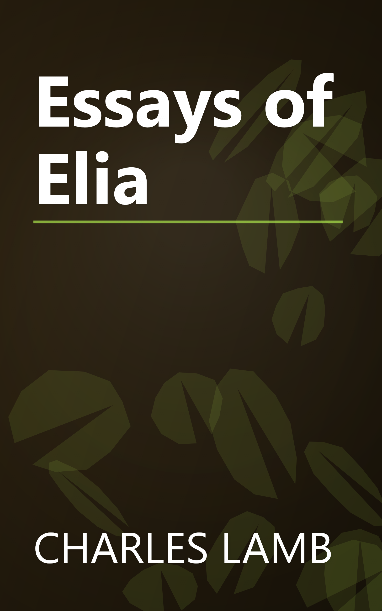 Essays of Elia book cover