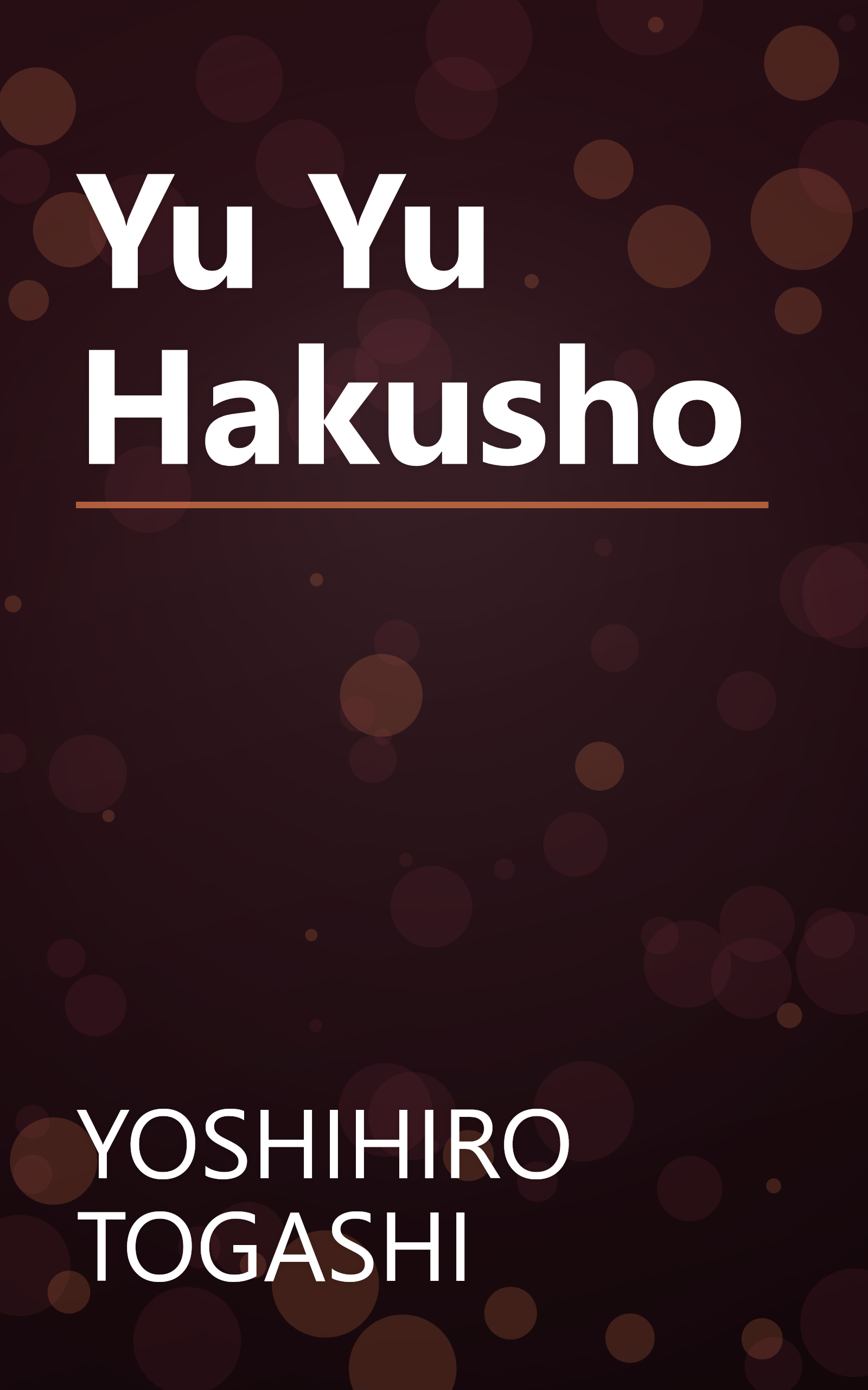 Yu Yu Hakusho book cover