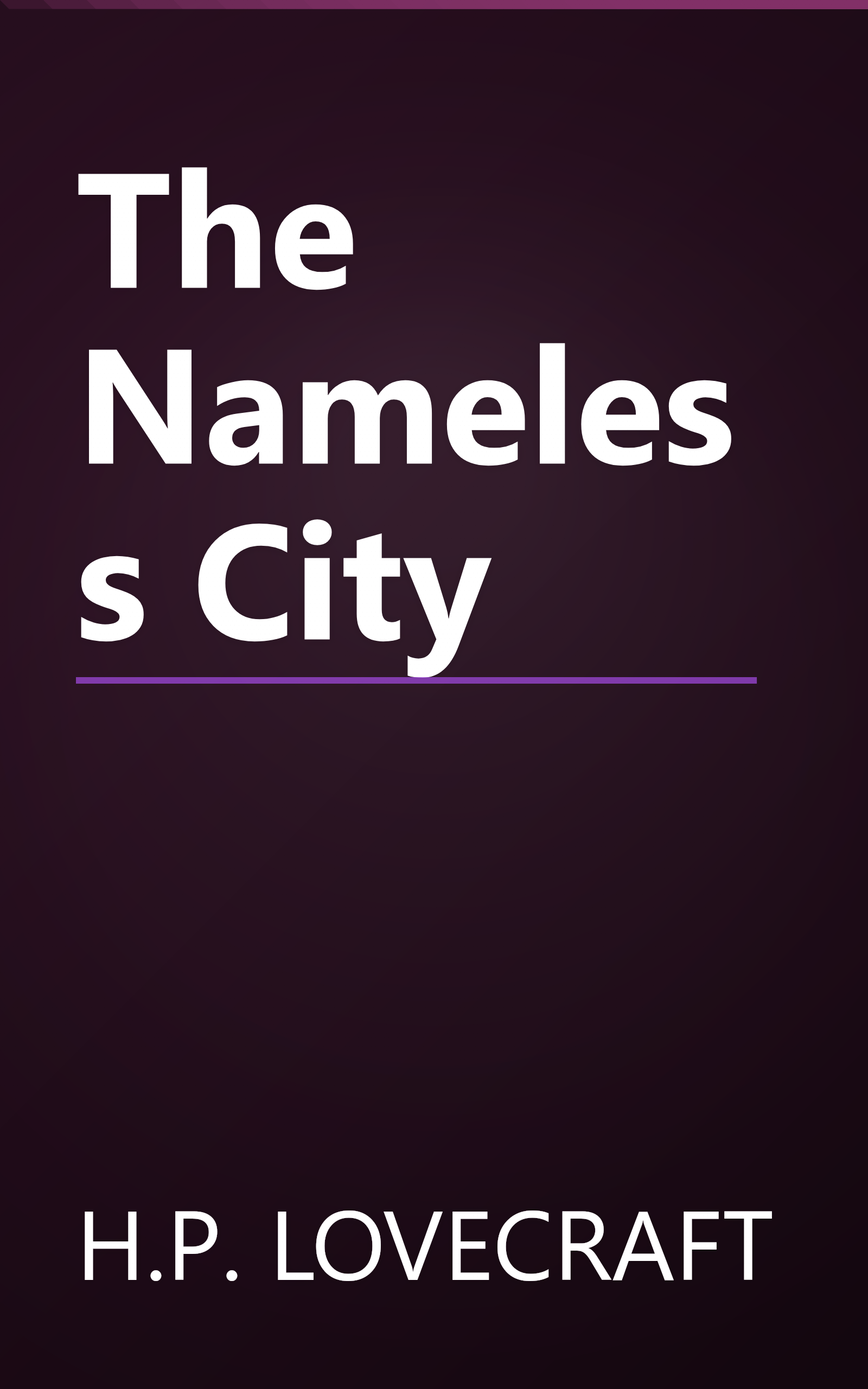 The Nameless City book cover