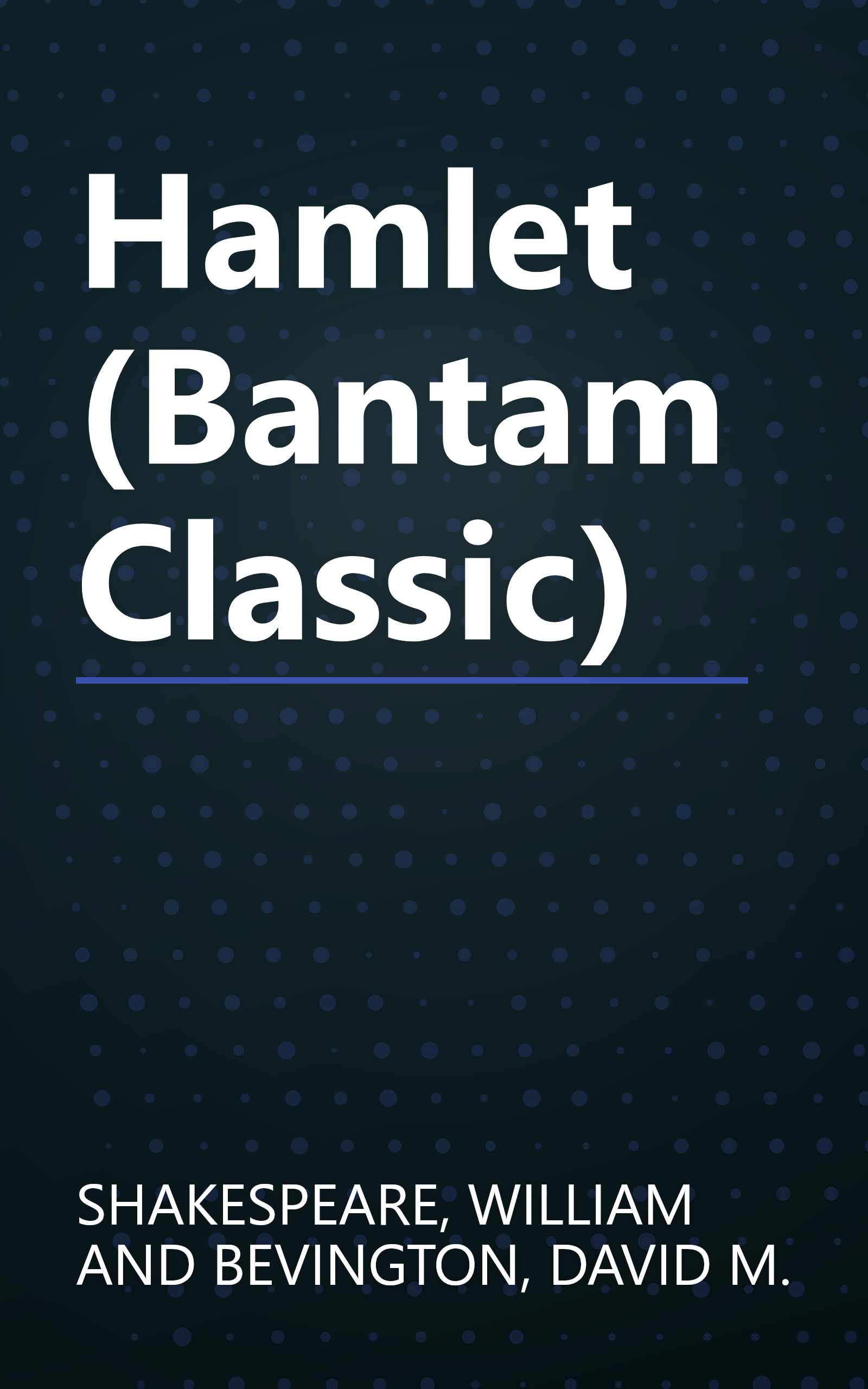 Hamlet (Bantam Classic) book cover