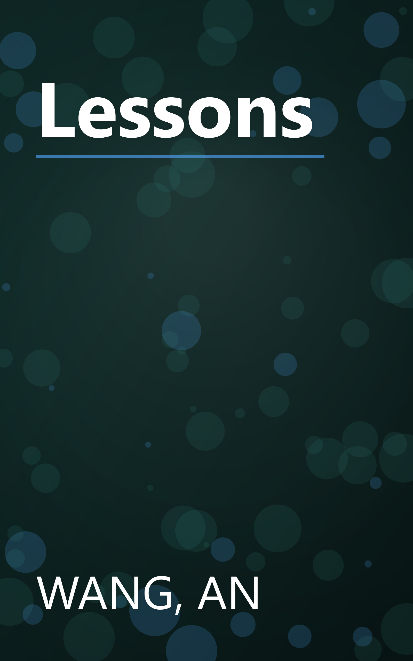 Lessons book cover