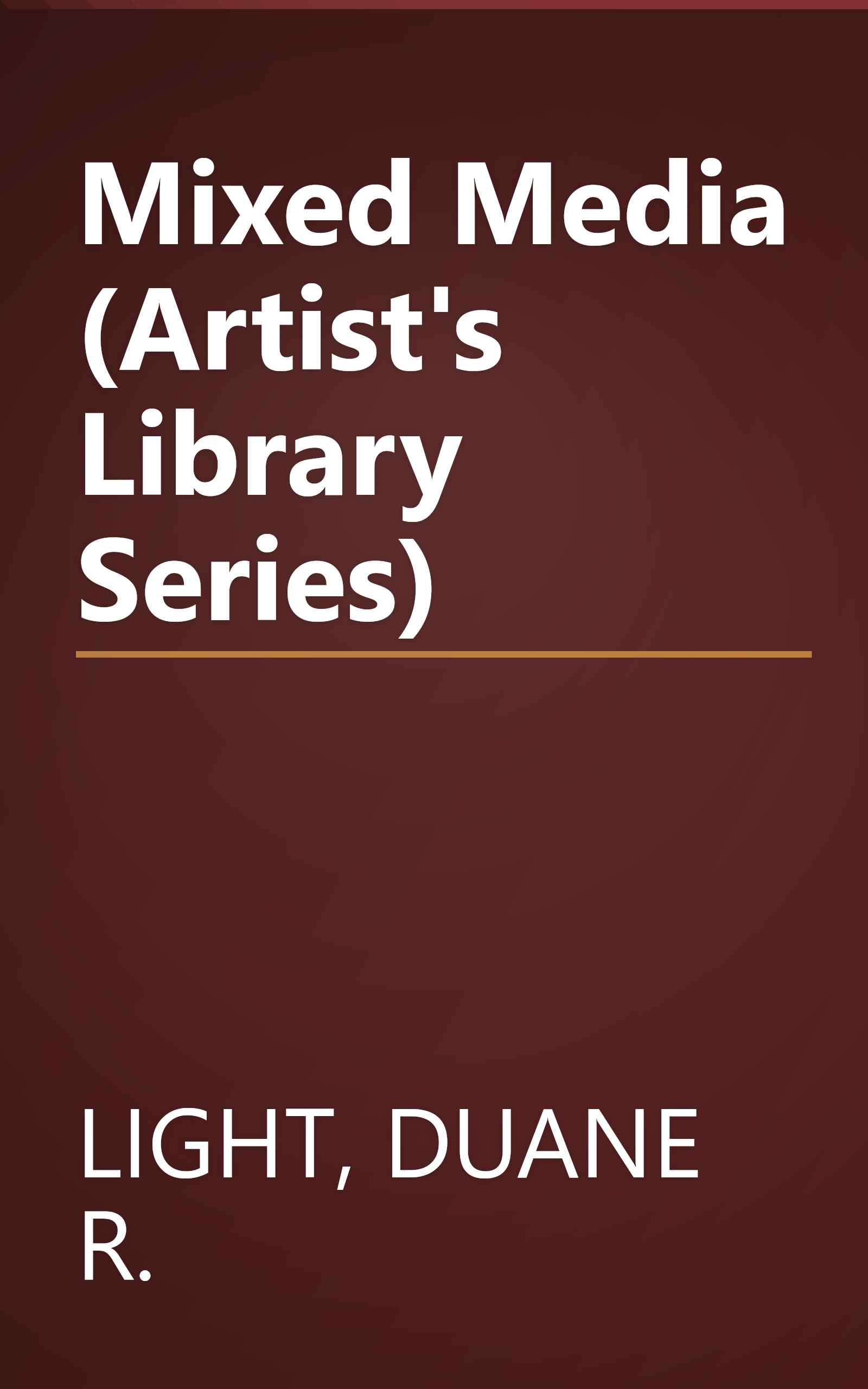 Mixed Media (Artist's Library Series) book cover