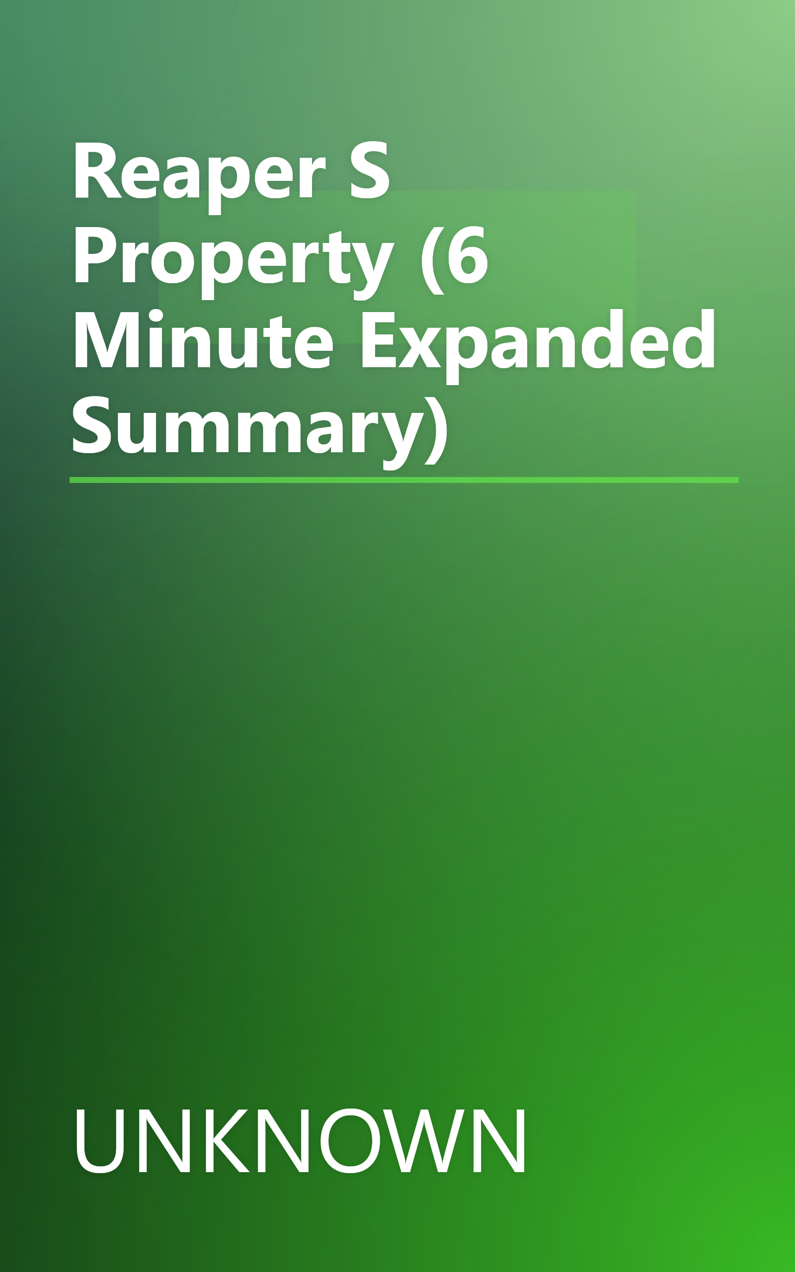 Reaper S Property (6 Minute   Expanded Summary) book cover