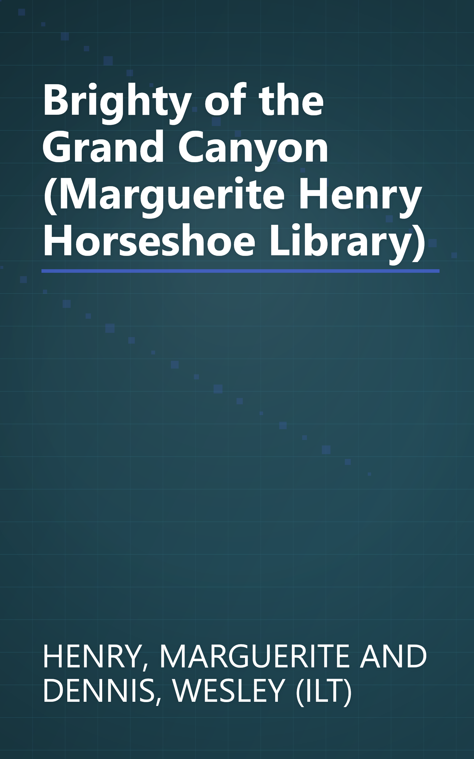 Brighty of the Grand Canyon (Marguerite Henry Horseshoe Library) book cover