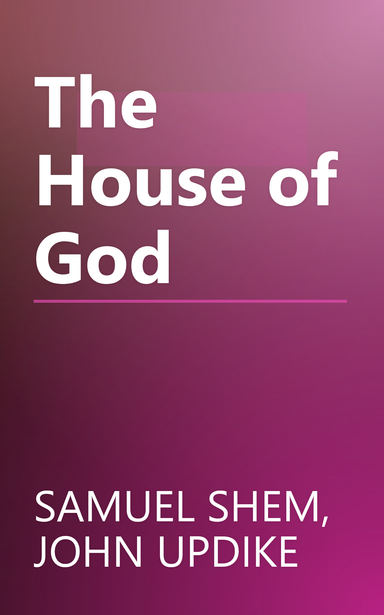 The House of God book cover